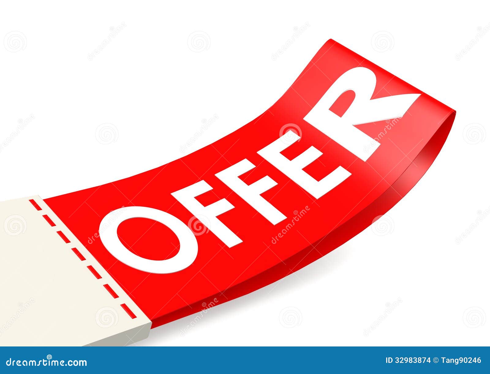 Offer flag stock illustration. Illustration of design - 32983874