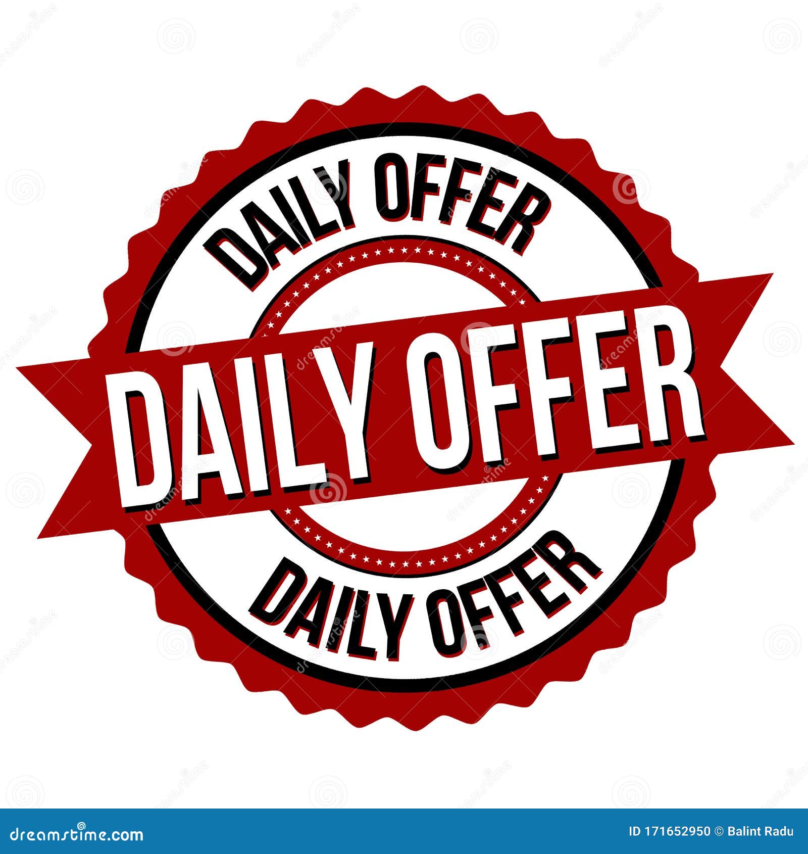 Daily Offer Label or Sticker Stock Vector - Illustration of money ...