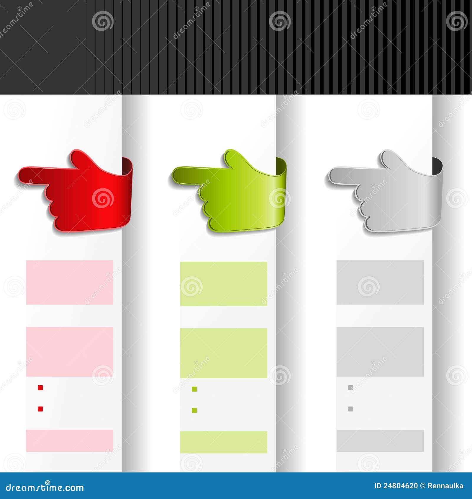 Offer Labels - Web Template with Gesture Hand Stock Vector ...