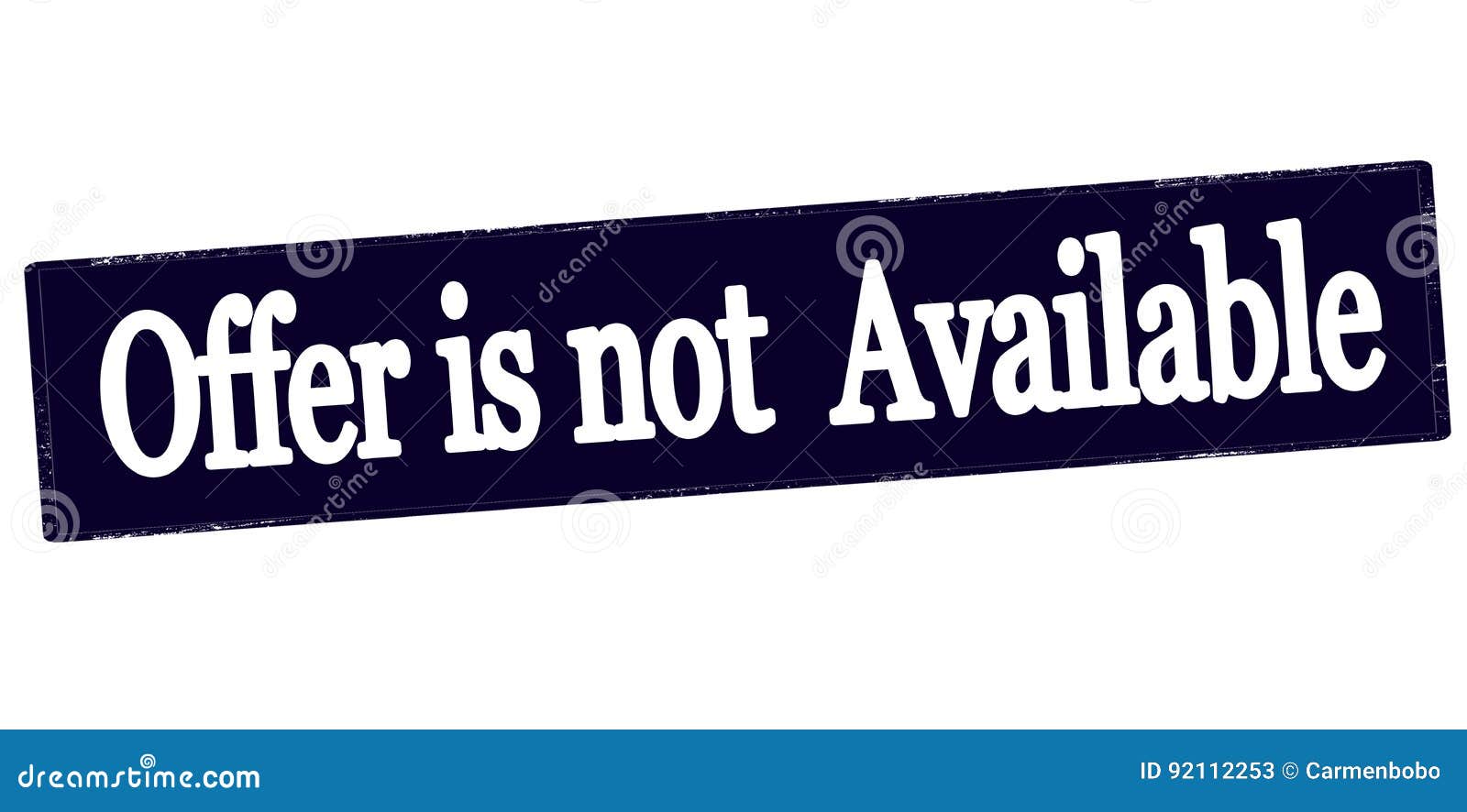 Offer is not available stock illustration. Illustration of concept ...