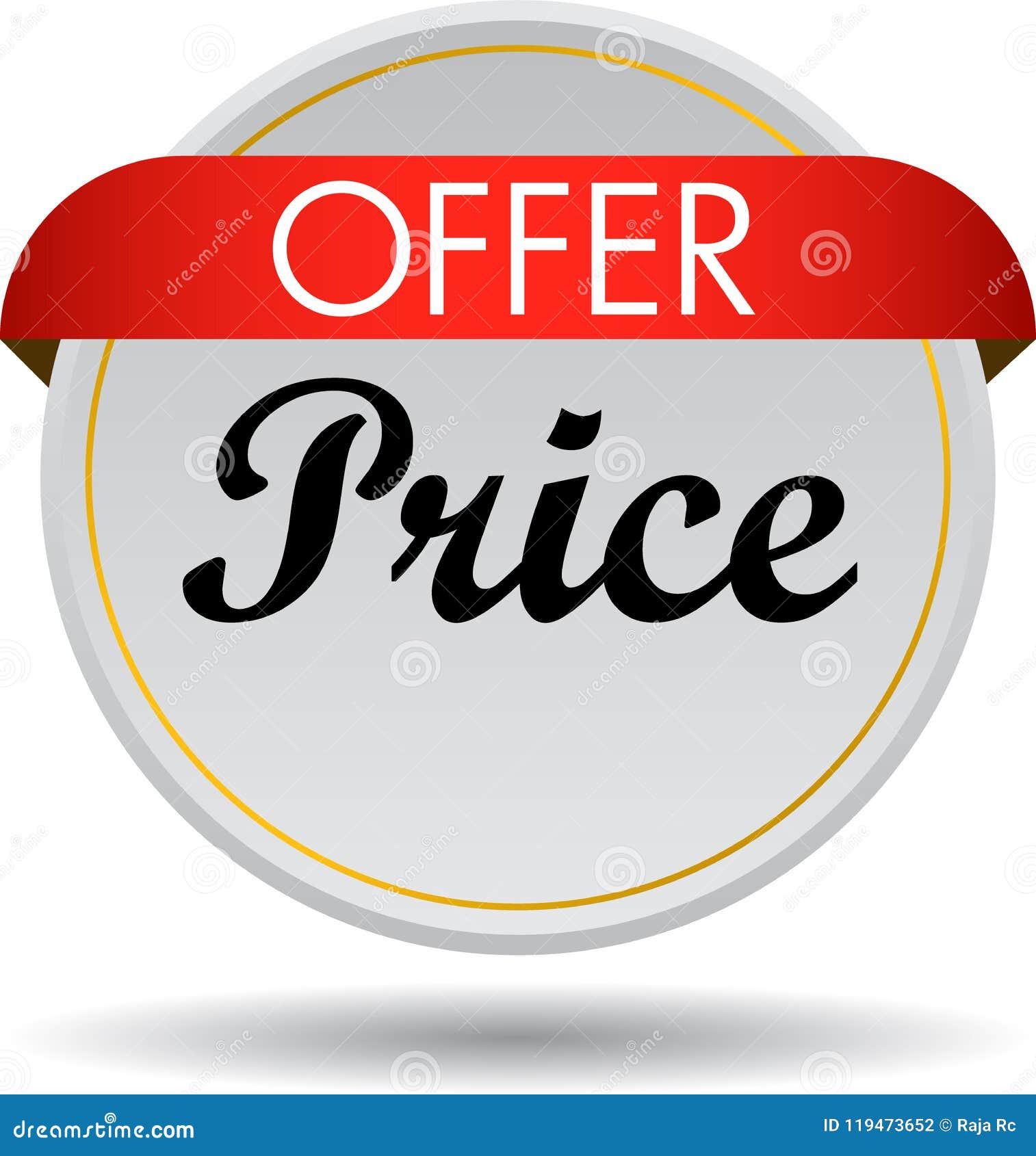 Offer Price Web Button Icon Stock Vector - Illustration of icons ...