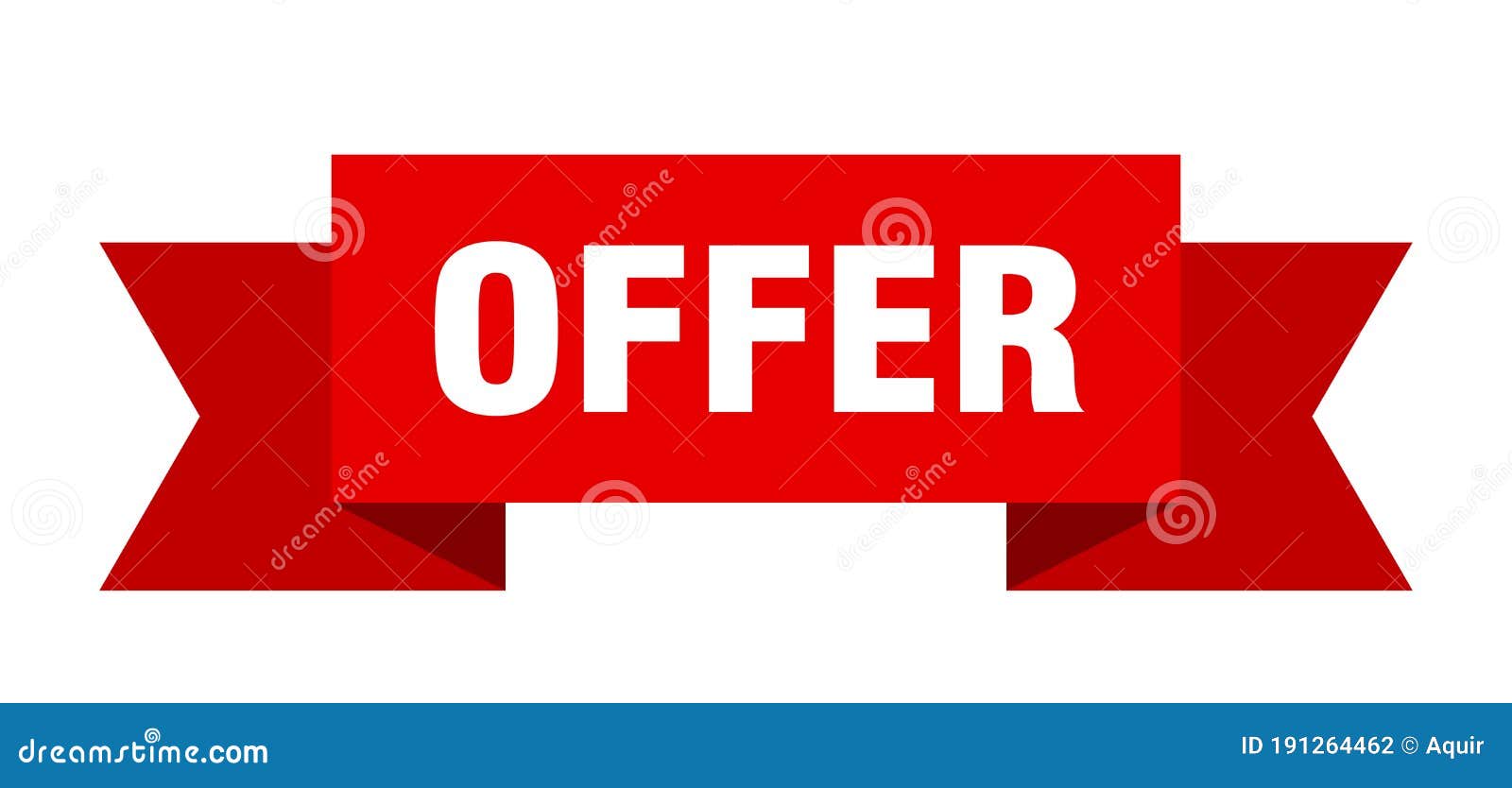 Offer ribbon. stock vector. Illustration of vector, graphic - 191264462