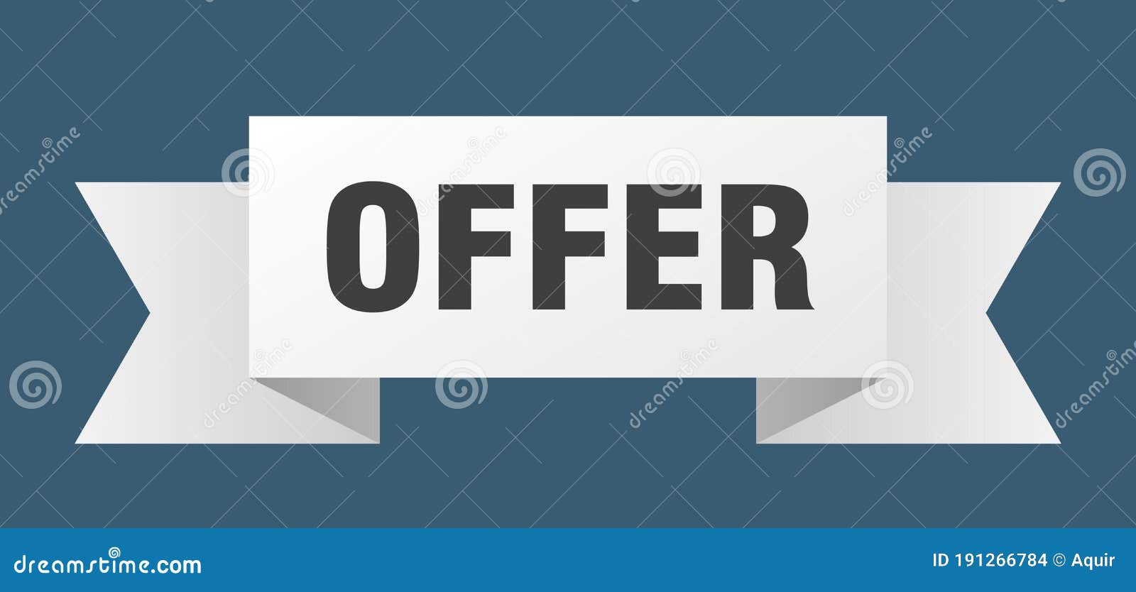 Offer ribbon. stock vector. Illustration of sign, label - 191266784
