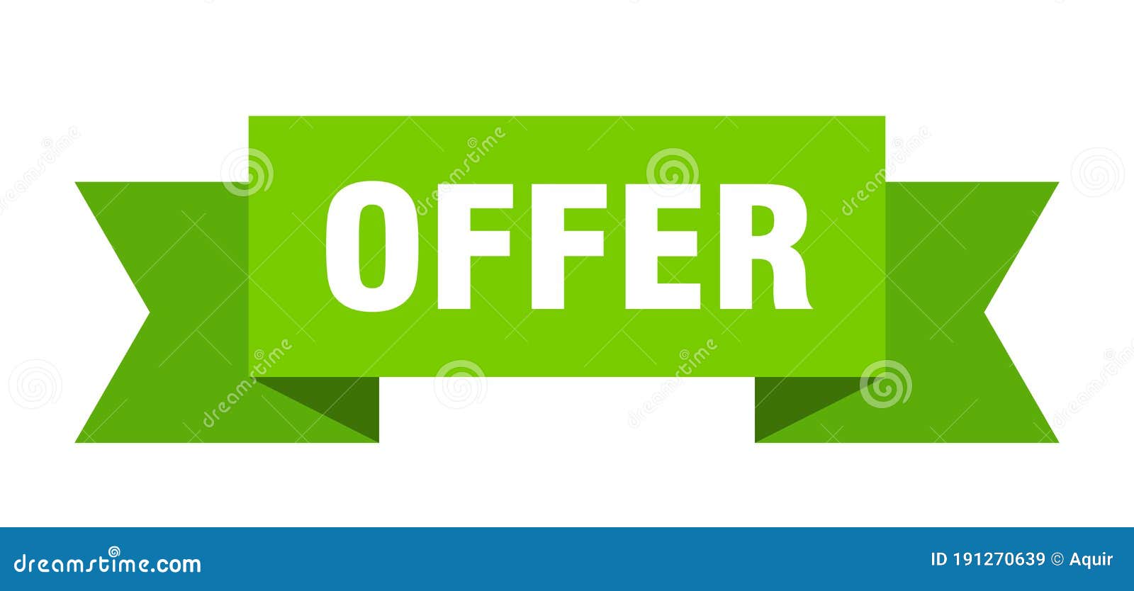 Offer ribbon. stock vector. Illustration of design, green - 191270639
