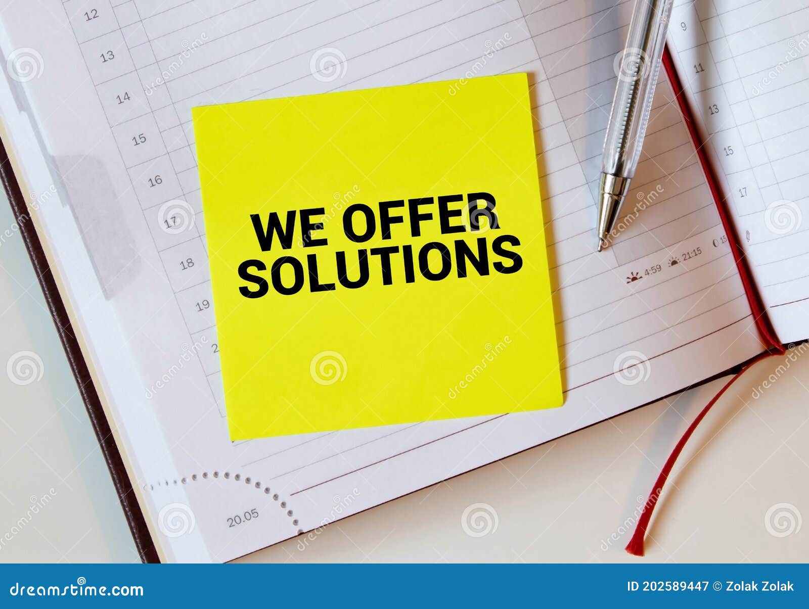 We offer solution text stock image. Image of assistance - 202589447