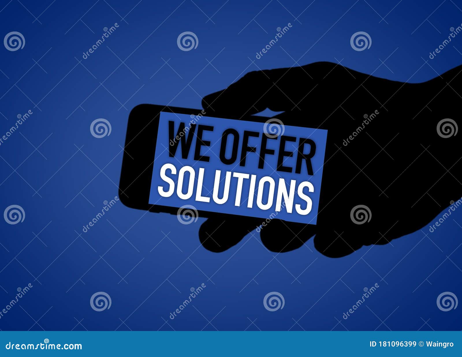 We OFFER SOLUTIONS - Digital Social Media Illustration Stock ...