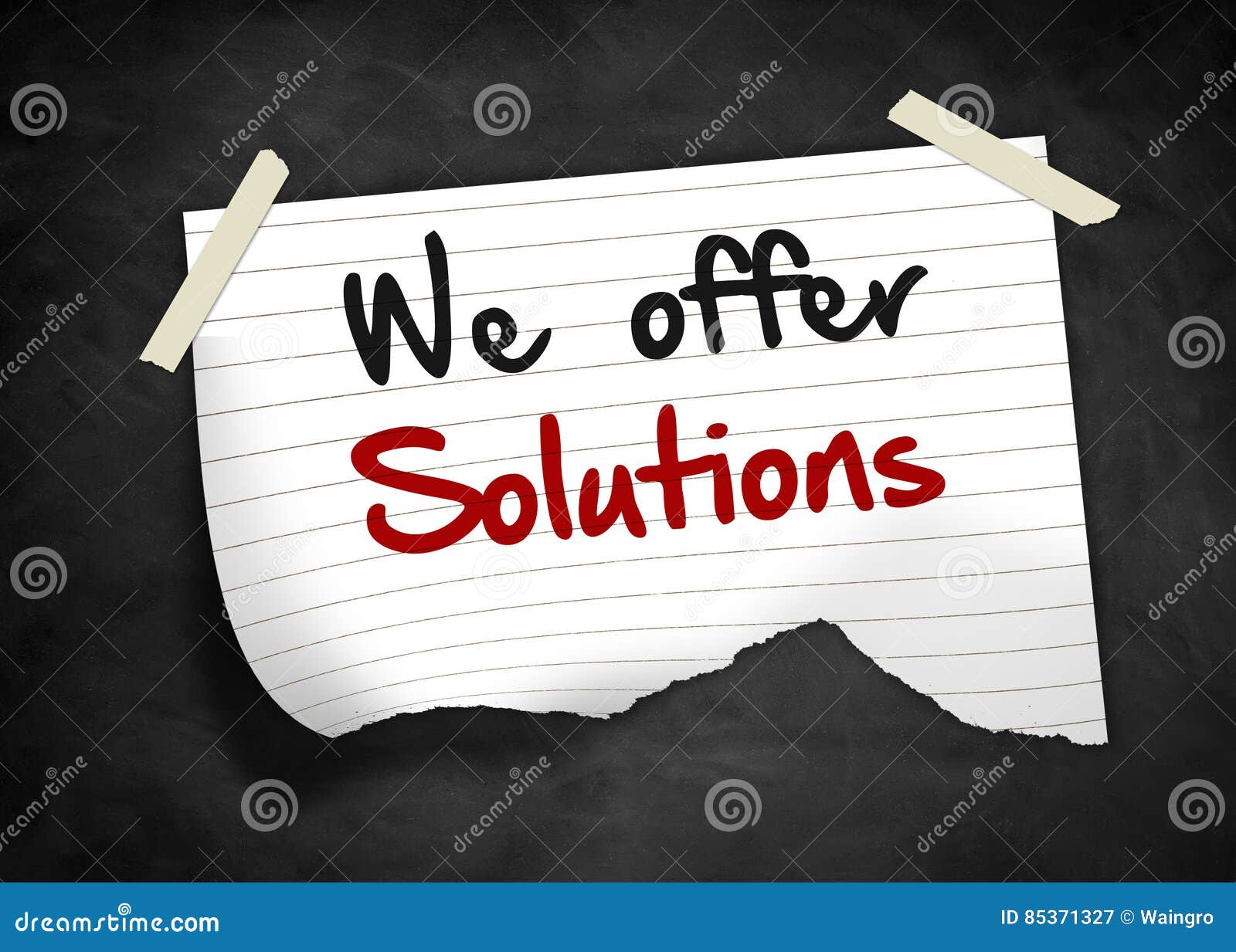 We offer solutions stock illustration. Illustration of business - 85371327