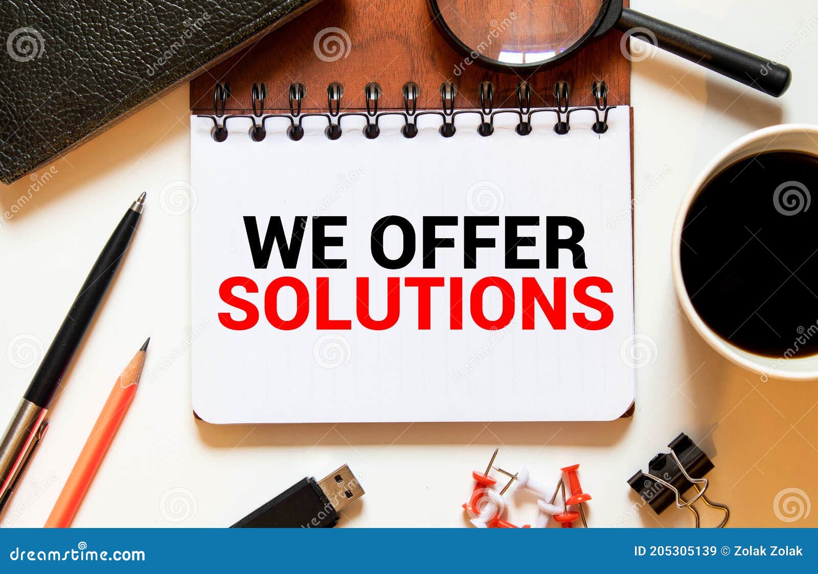 We offer solutions stock image. Image of strategy, concept - 205305139