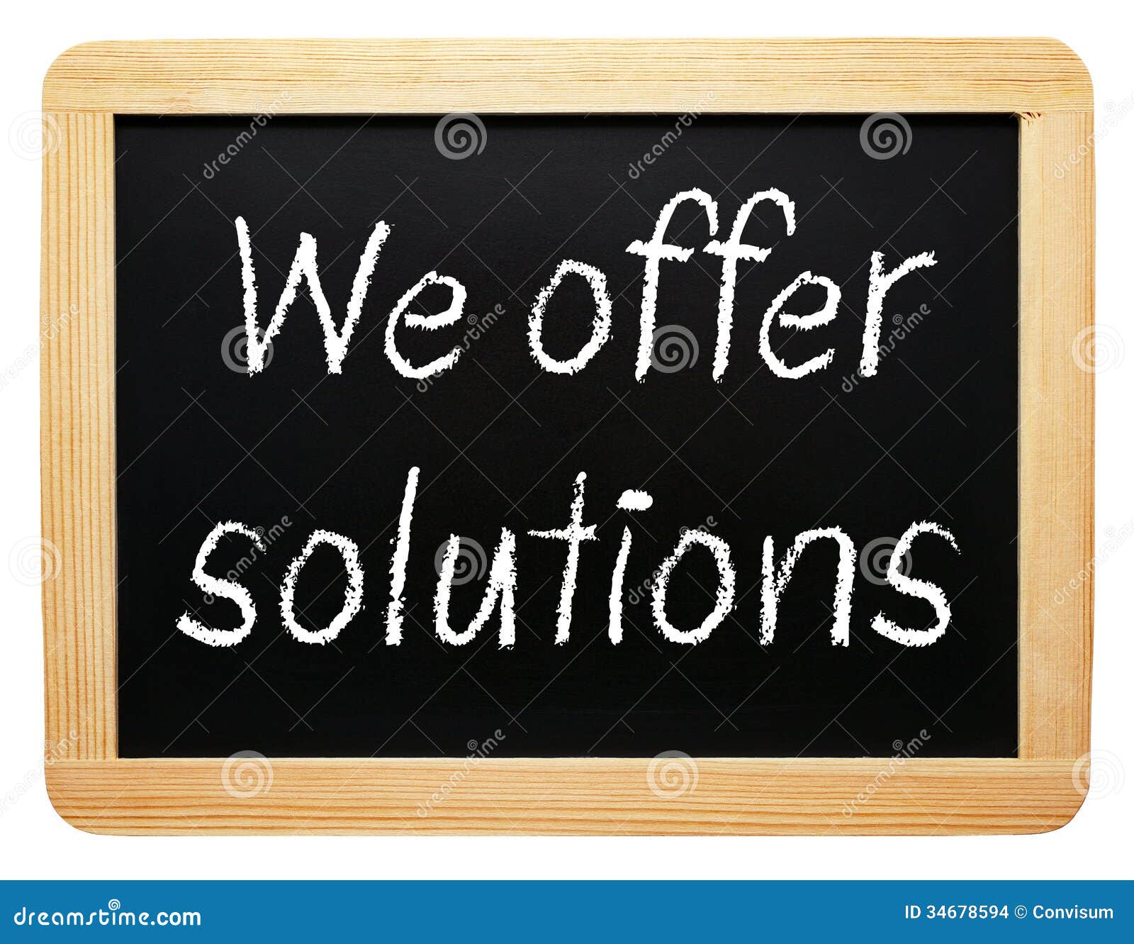 We offer solutions sign stock photo. Image of concept - 34678594