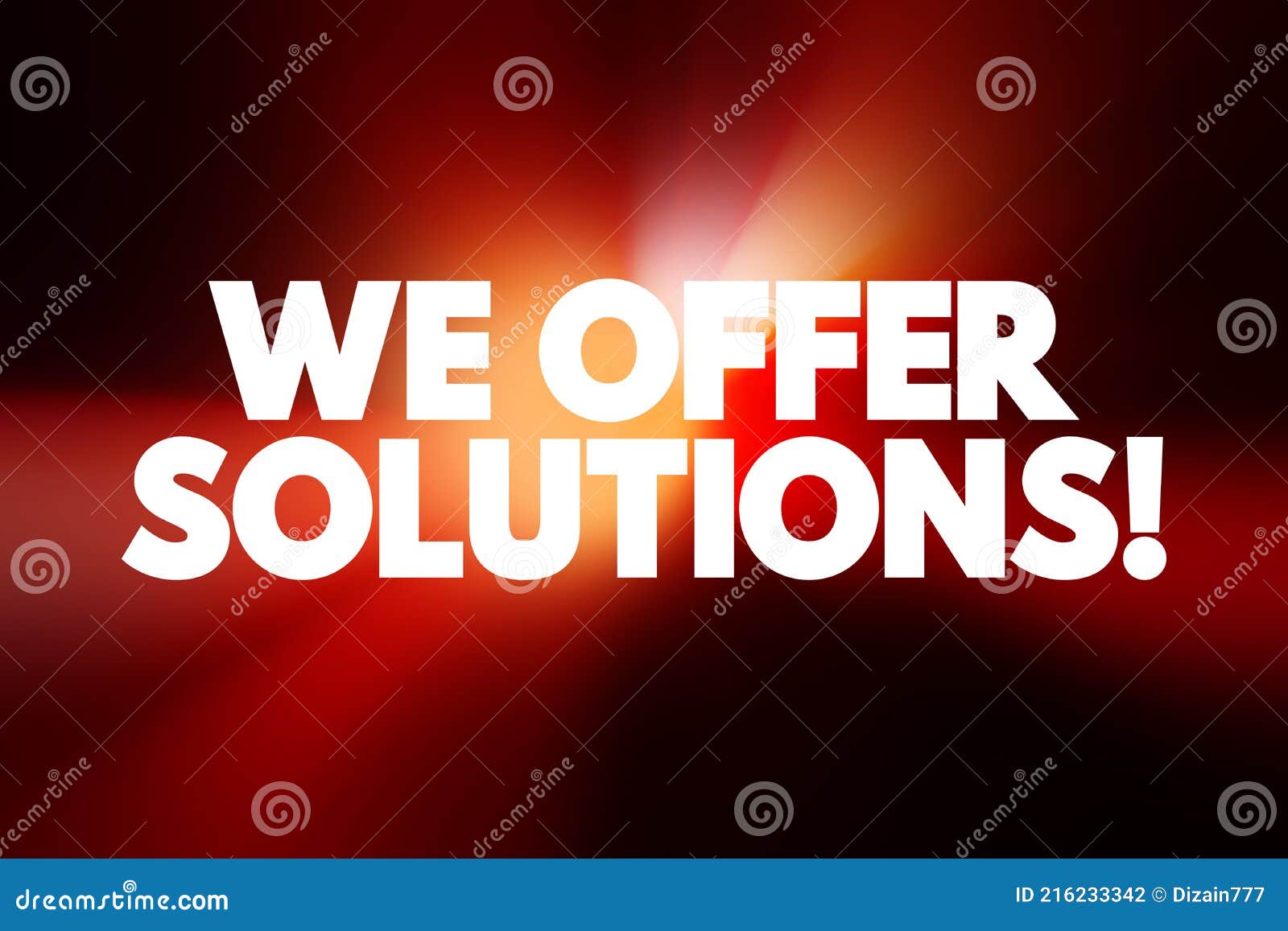 We Offer Solutions Text Quote, Concept Background Stock Illustration ...