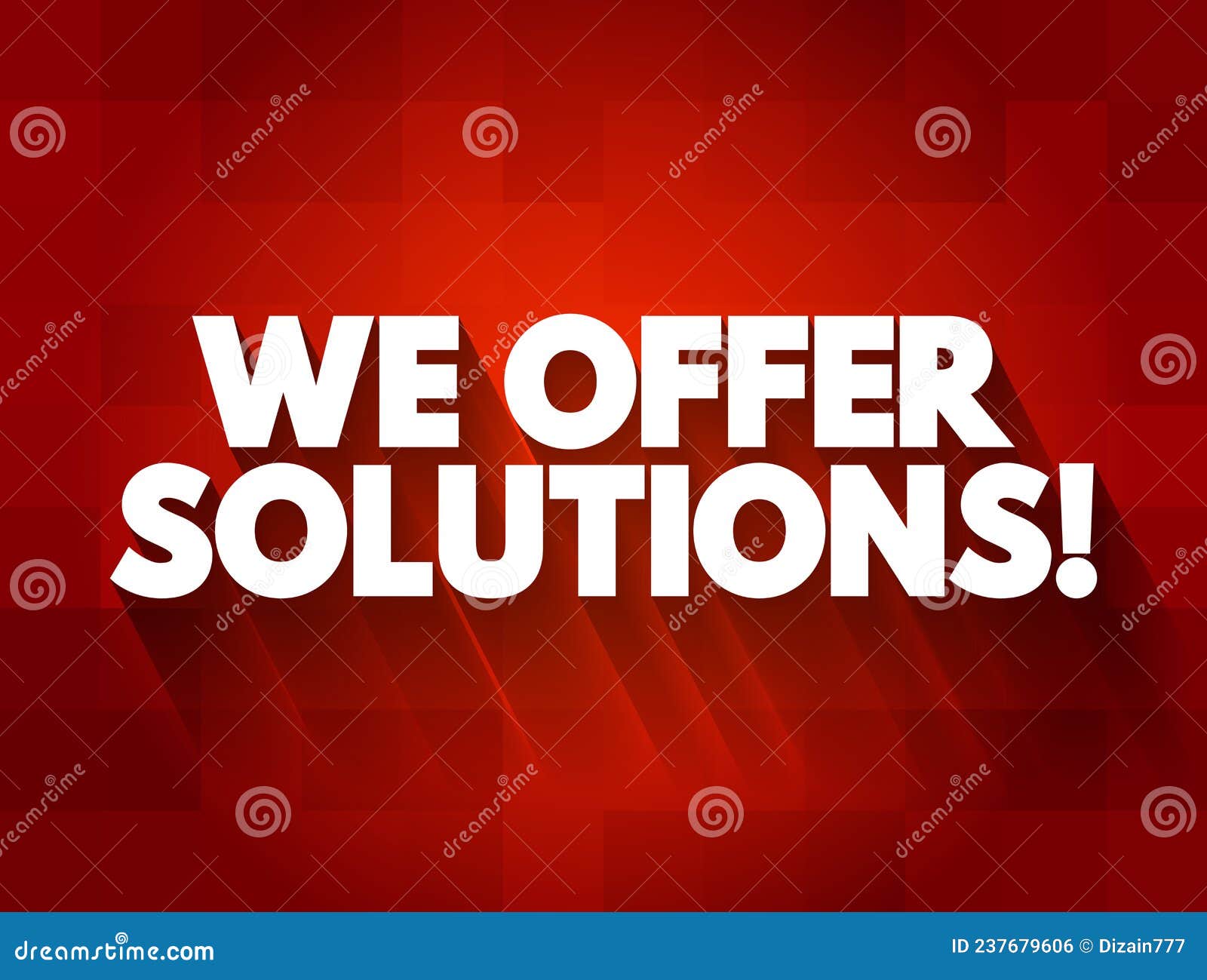 We Offer Solutions Text Quote, Concept Background Stock Illustration ...