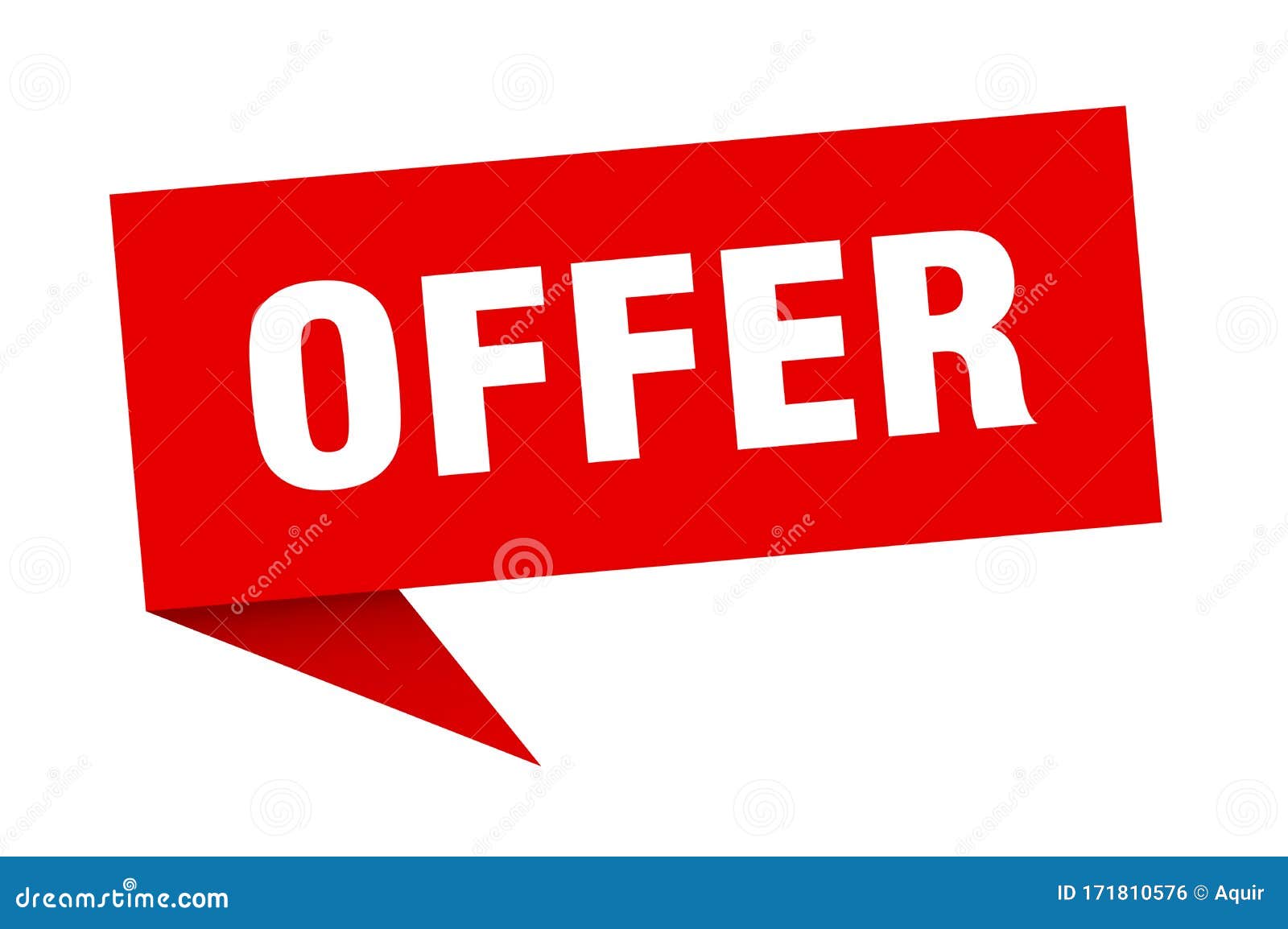 Offer Speech Bubble. Offer Ribbon Sign Stock Vector - Illustration of ...