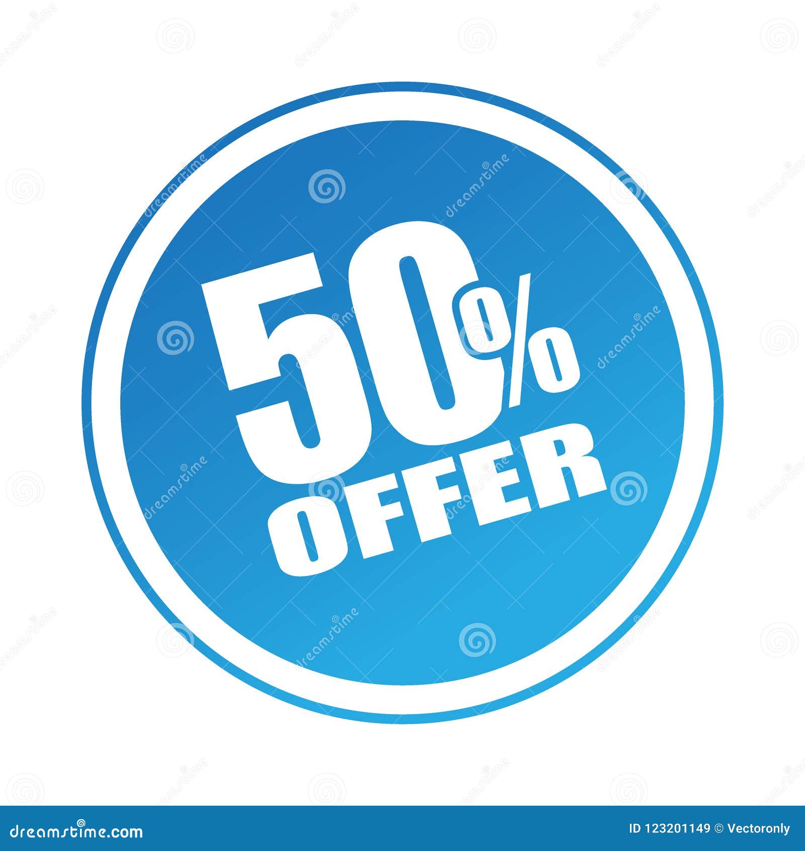 50 offer sticker stock illustration. Illustration of promotion - 123201149