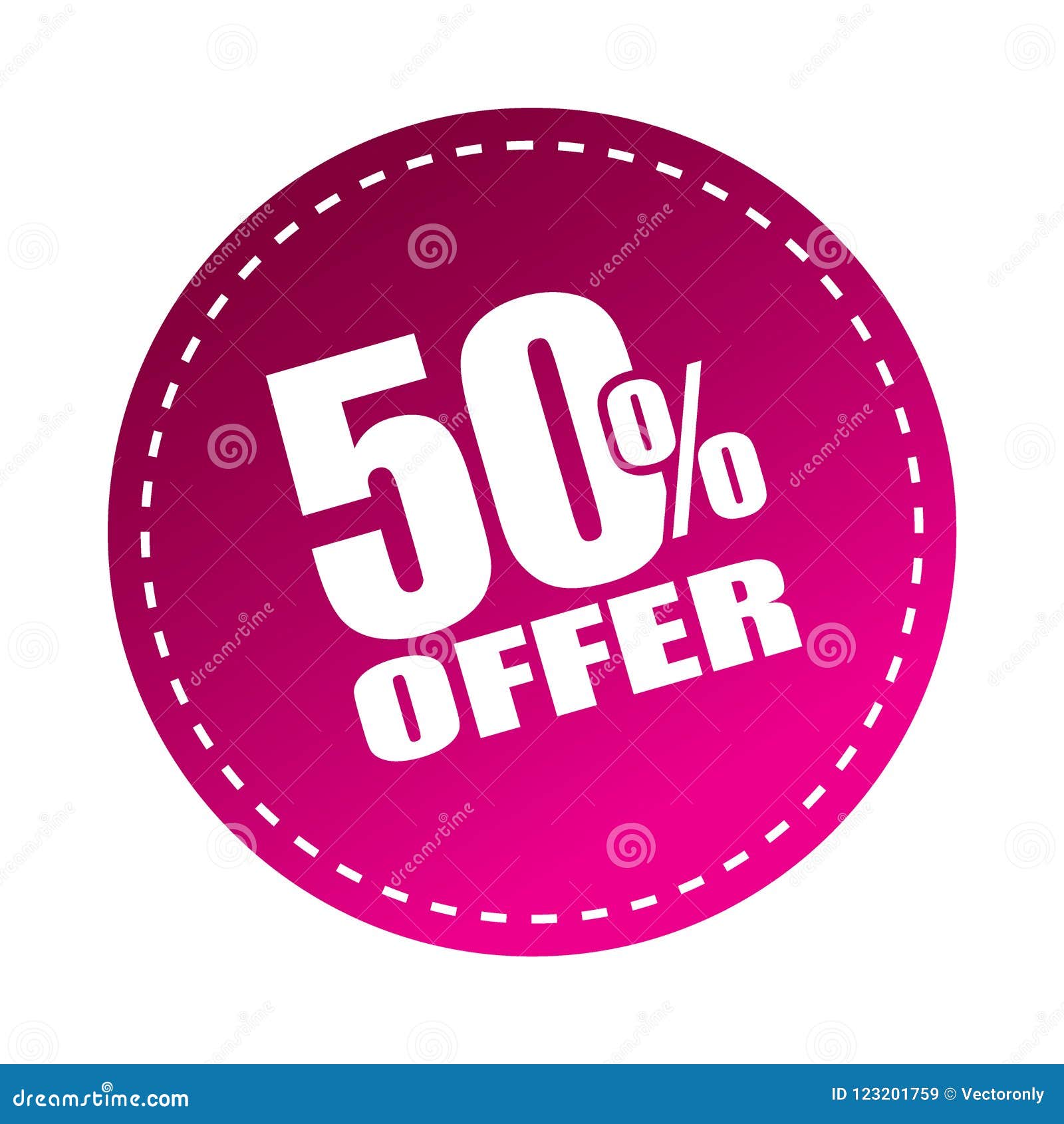 50 offer sticker stock illustration. Illustration of colorful - 123201759