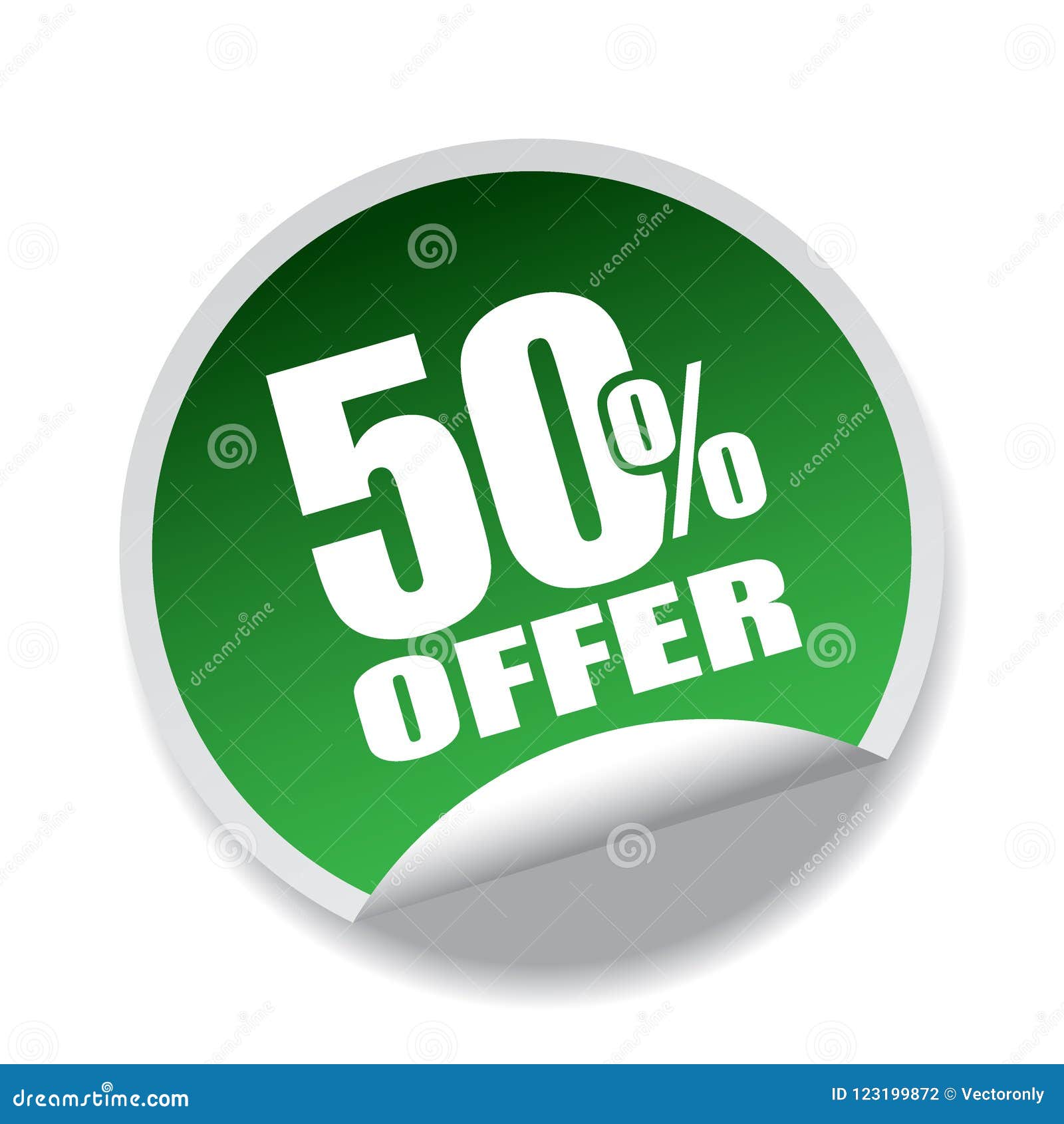 50 offer sticker stock illustration. Illustration of button - 123199872