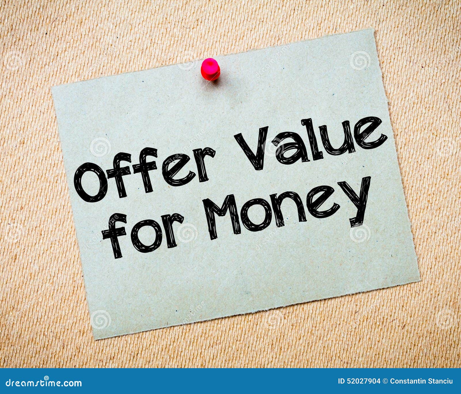 Offer Value for Money stock photo. Image of message, expression - 52027904