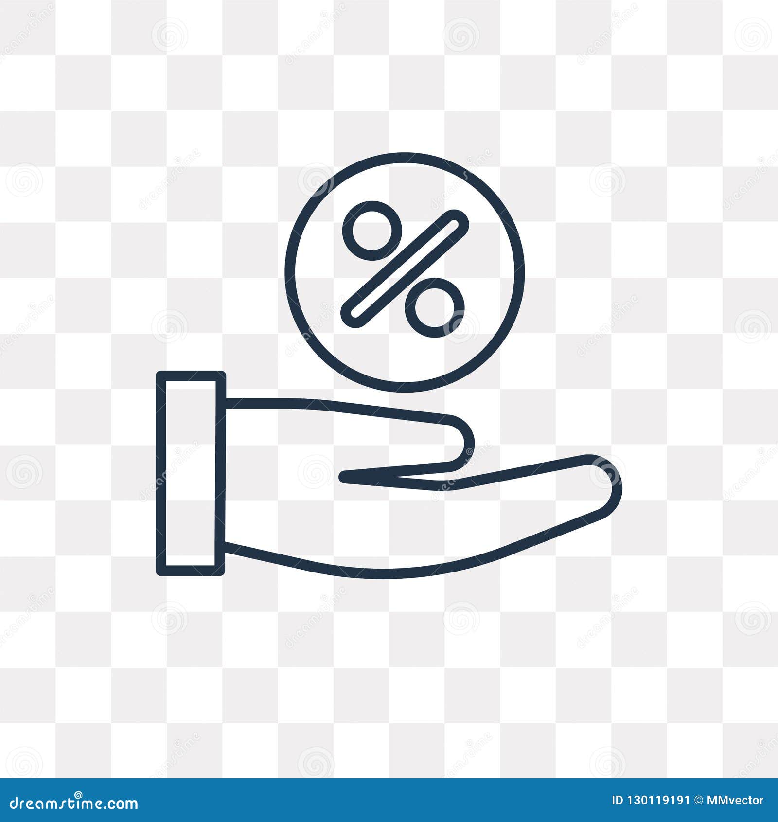 Offer Vector Icon Isolated on Transparent Background, Linear Off Stock ...