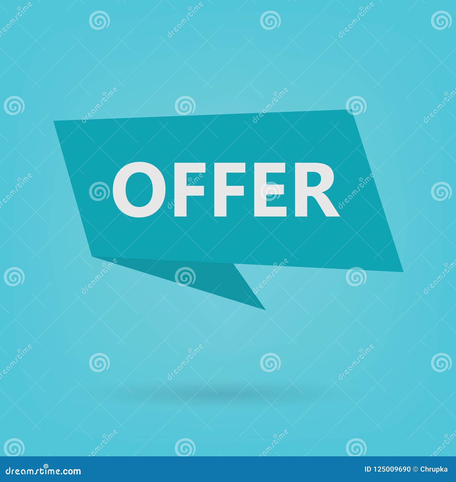 Offer word on sticker stock vector. Illustration of reminder - 125009690