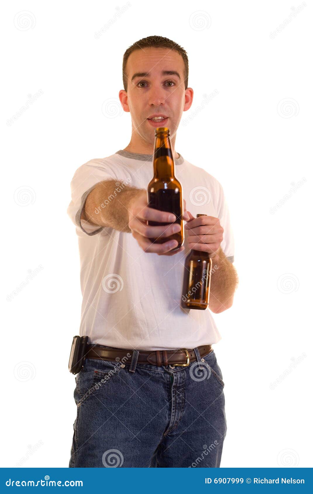 Offering a Beer stock image. Image of caucasian, isolated - 6907999