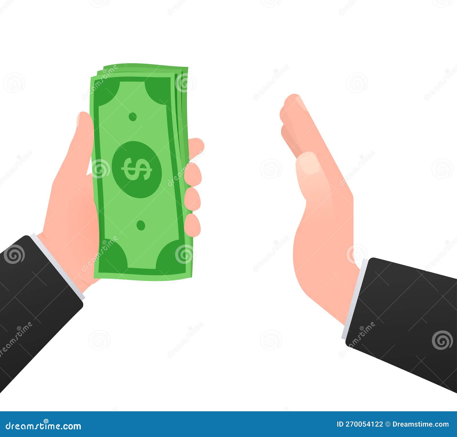 Stop Bribery And Corruption Icon Cartoon Vector | CartoonDealer.com ...
