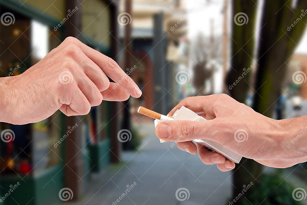 Offering a Cigarette from the Pack Stock Image - Image of hand, cancer ...