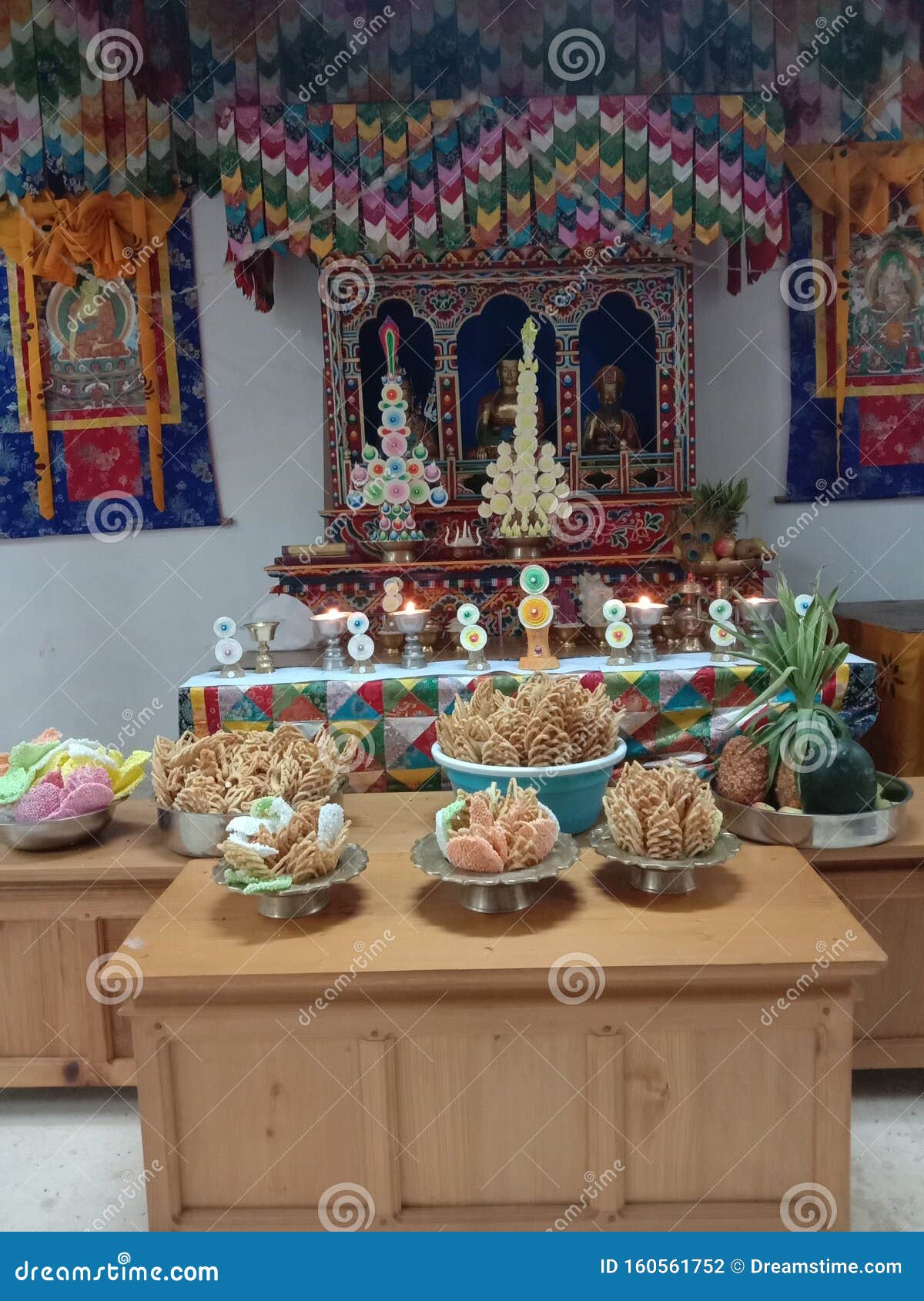 Offering of Feast To Vast Emptiness, Buddhist Believing. Stock Photo ...