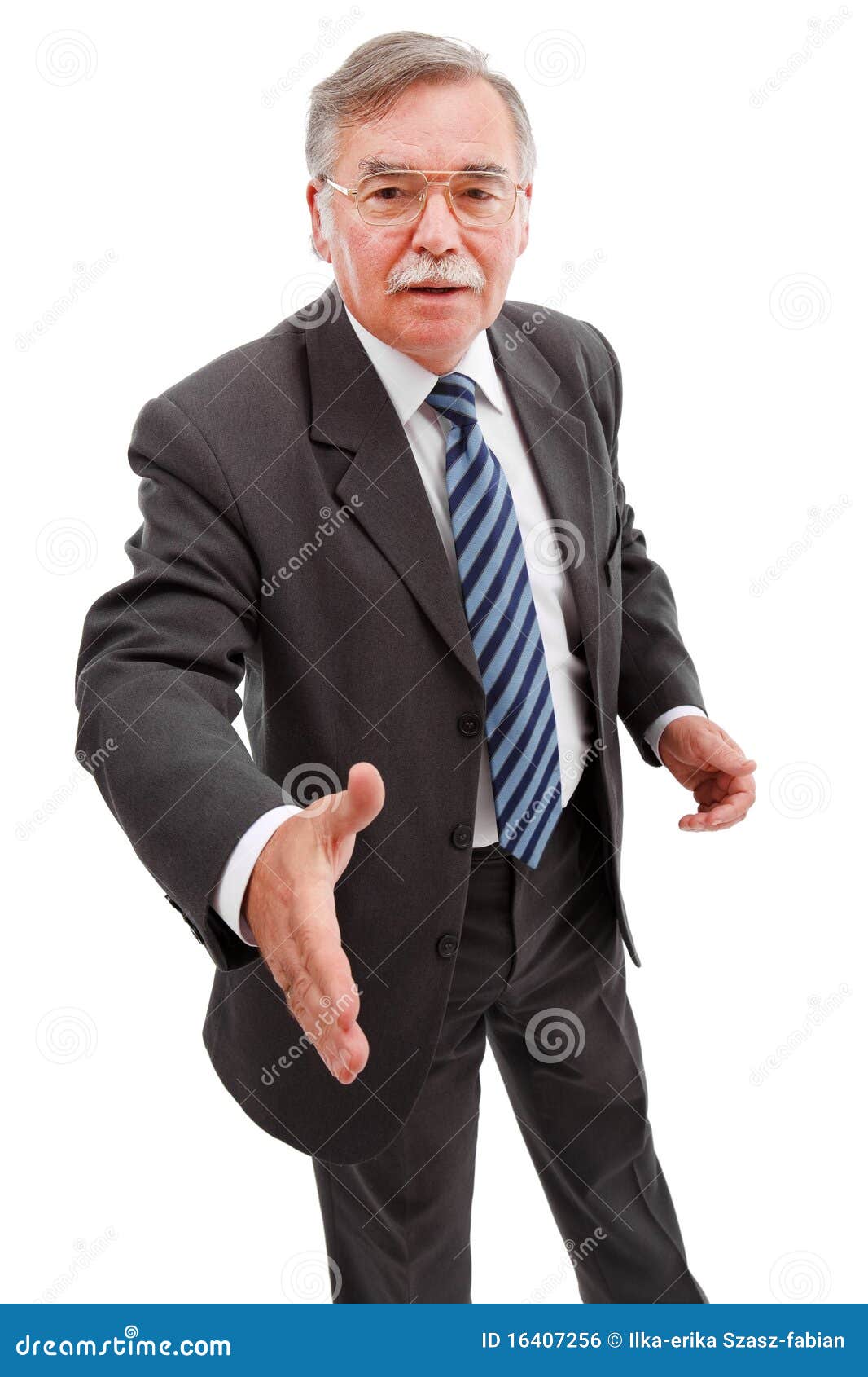 Offering Hand for Handshake Stock Photo - Image of senior, isolated ...