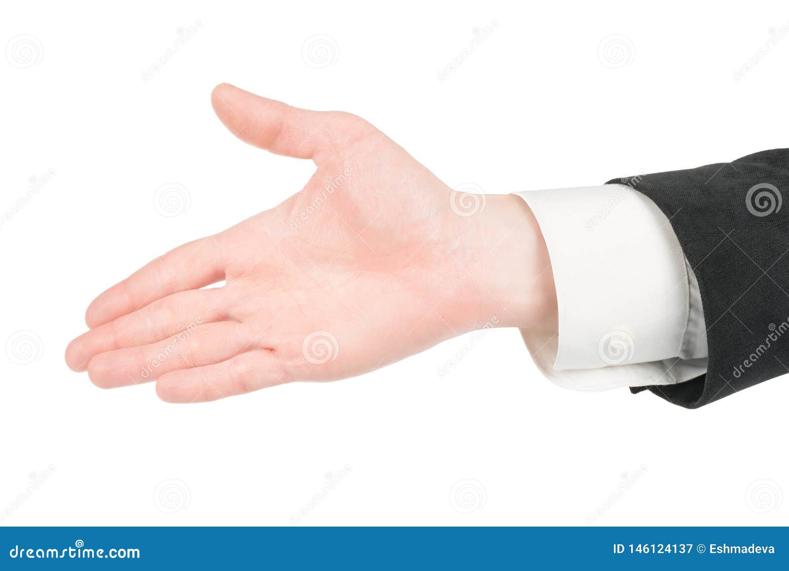 Offering for Handshake Gesture Isolated with Clipping Path Stock Image ...