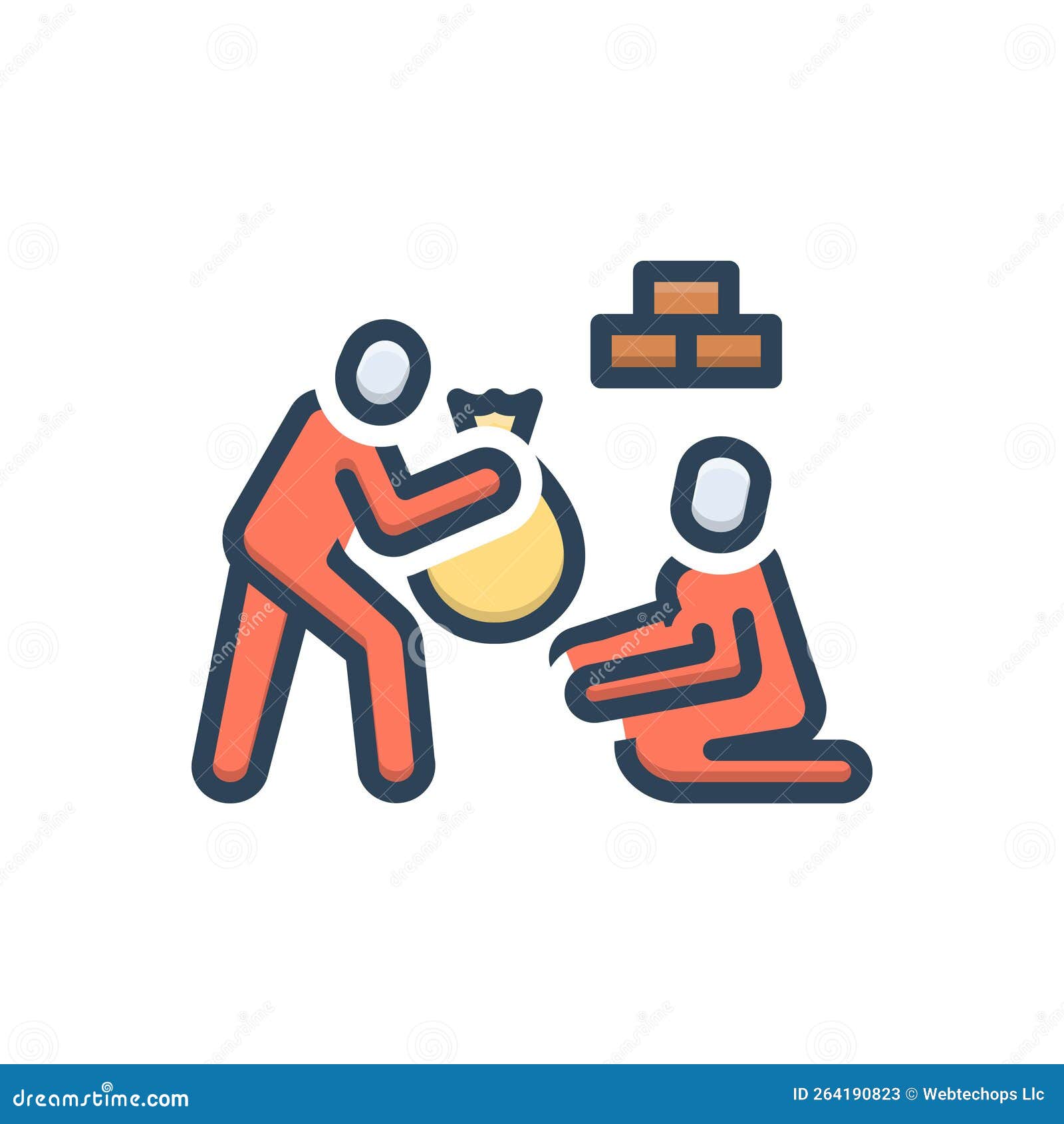 Color Illustration Icon for Offering, Giving and Taking Stock ...