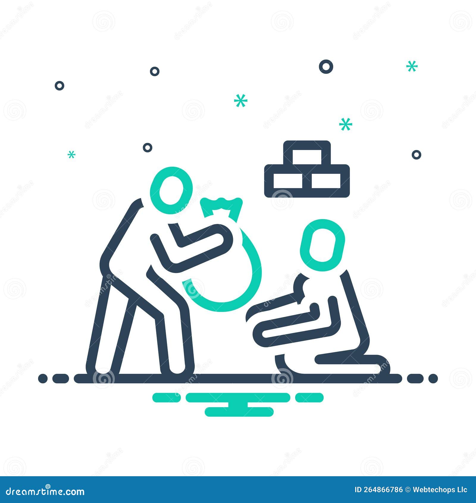 Mix Icon for Offering, Giving and Taking Stock Illustration ...