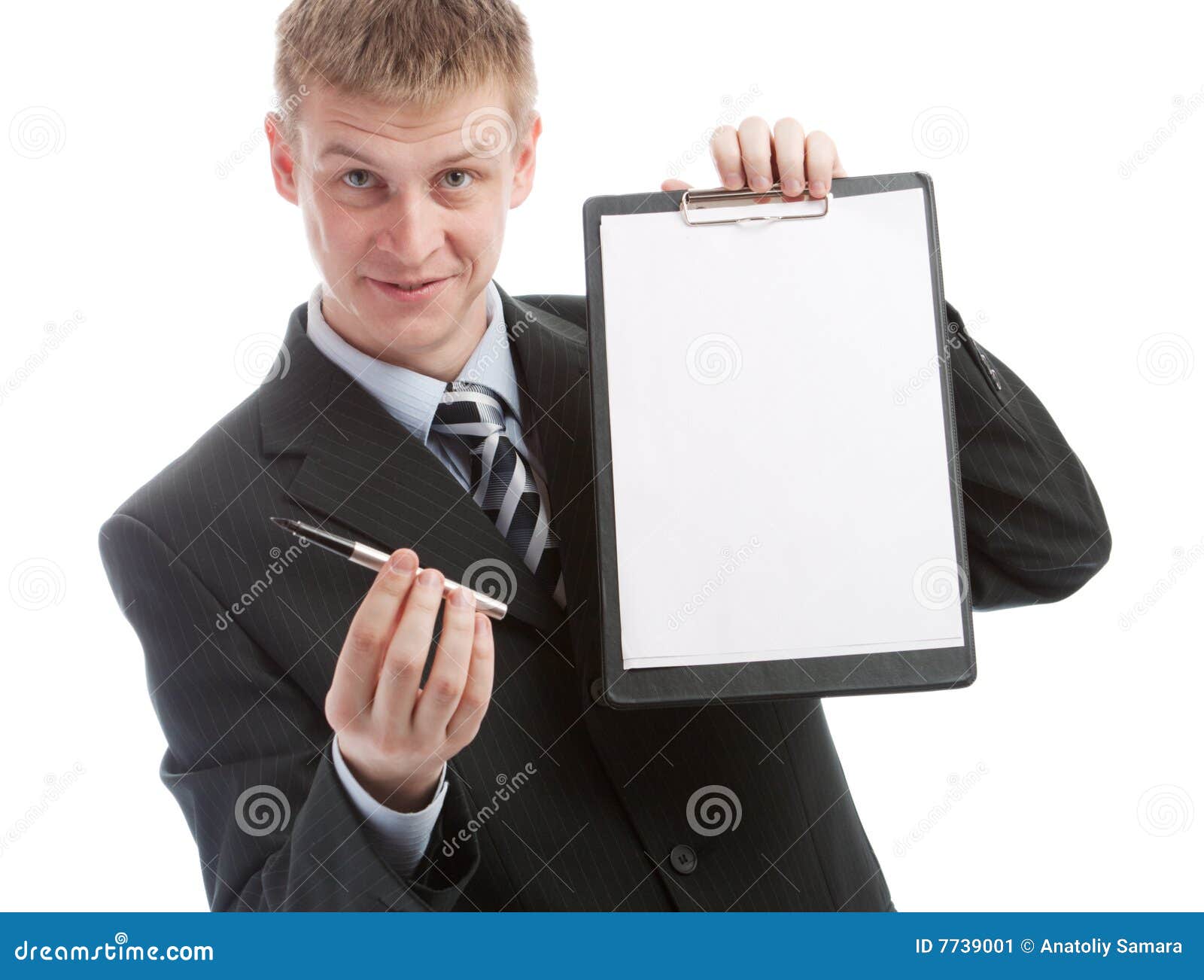 Offering a Pen To Sign the Contract Stock Image - Image of ...