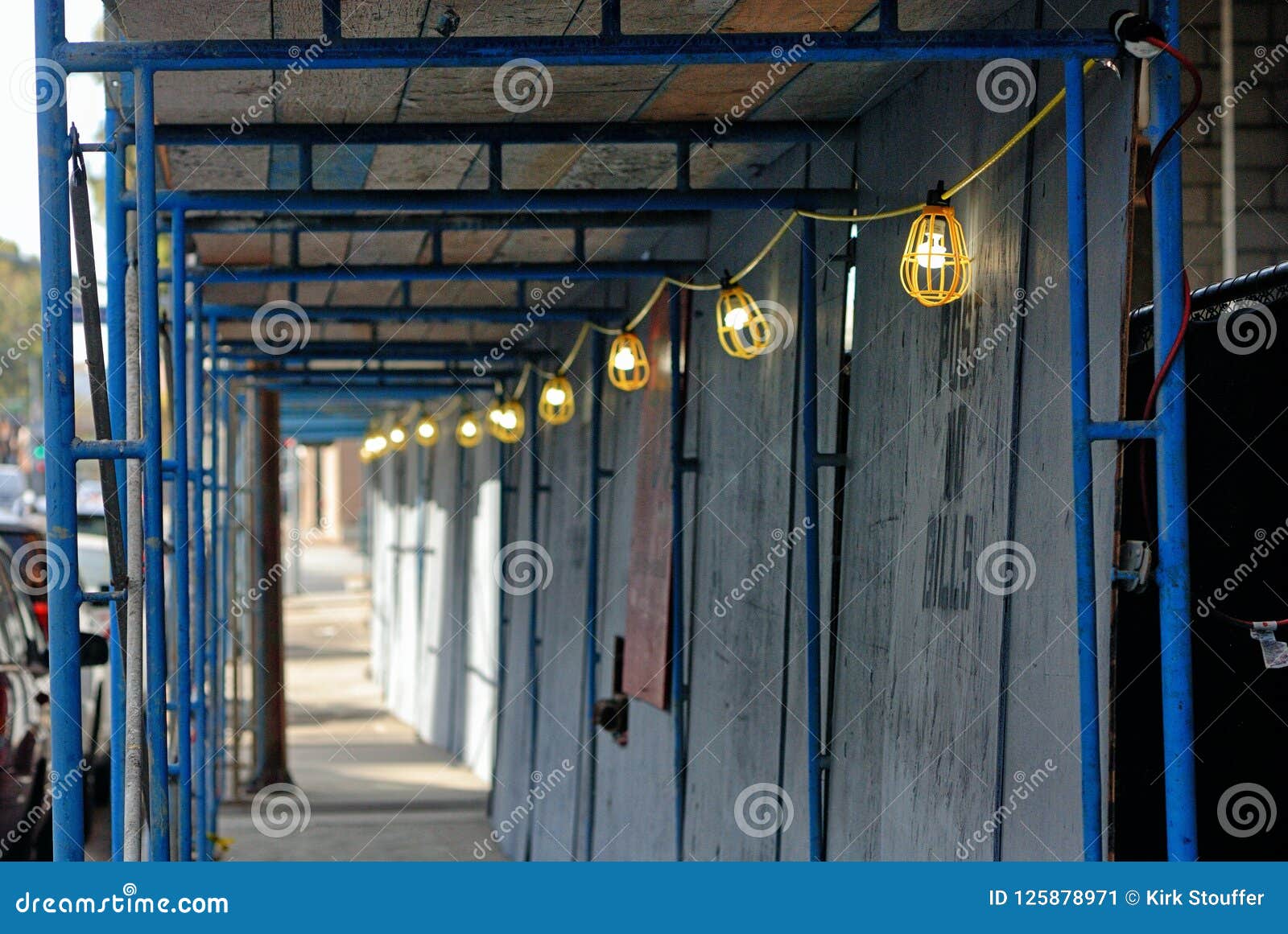 A Pedestrian Tunnel at a Construction Site Stock Image - Image of ...
