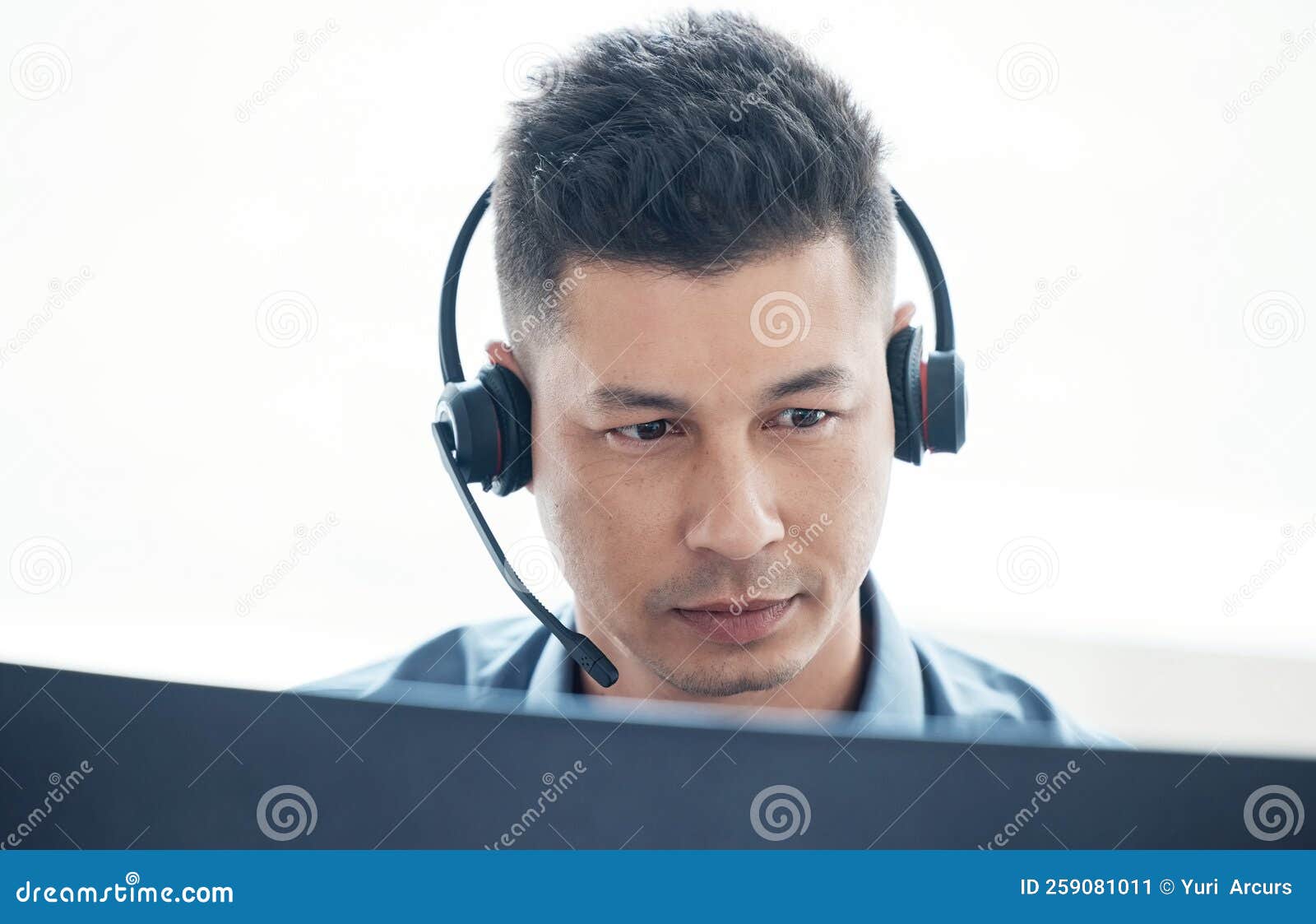 Offering the Right Information and Advice. a Young Call Centre Agent ...