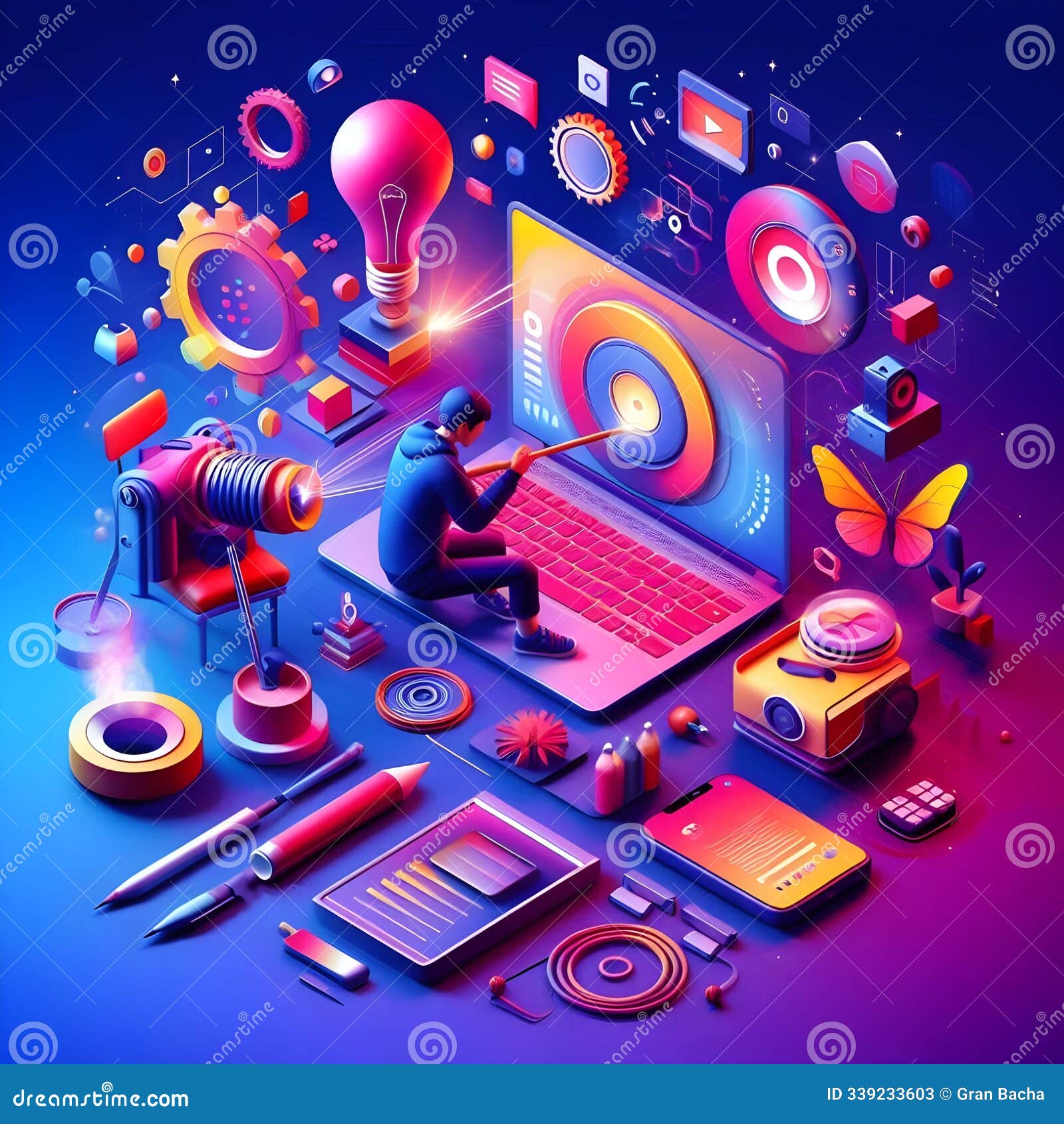 Engage Your Audience with Unique Advertising Approaches Stock ...