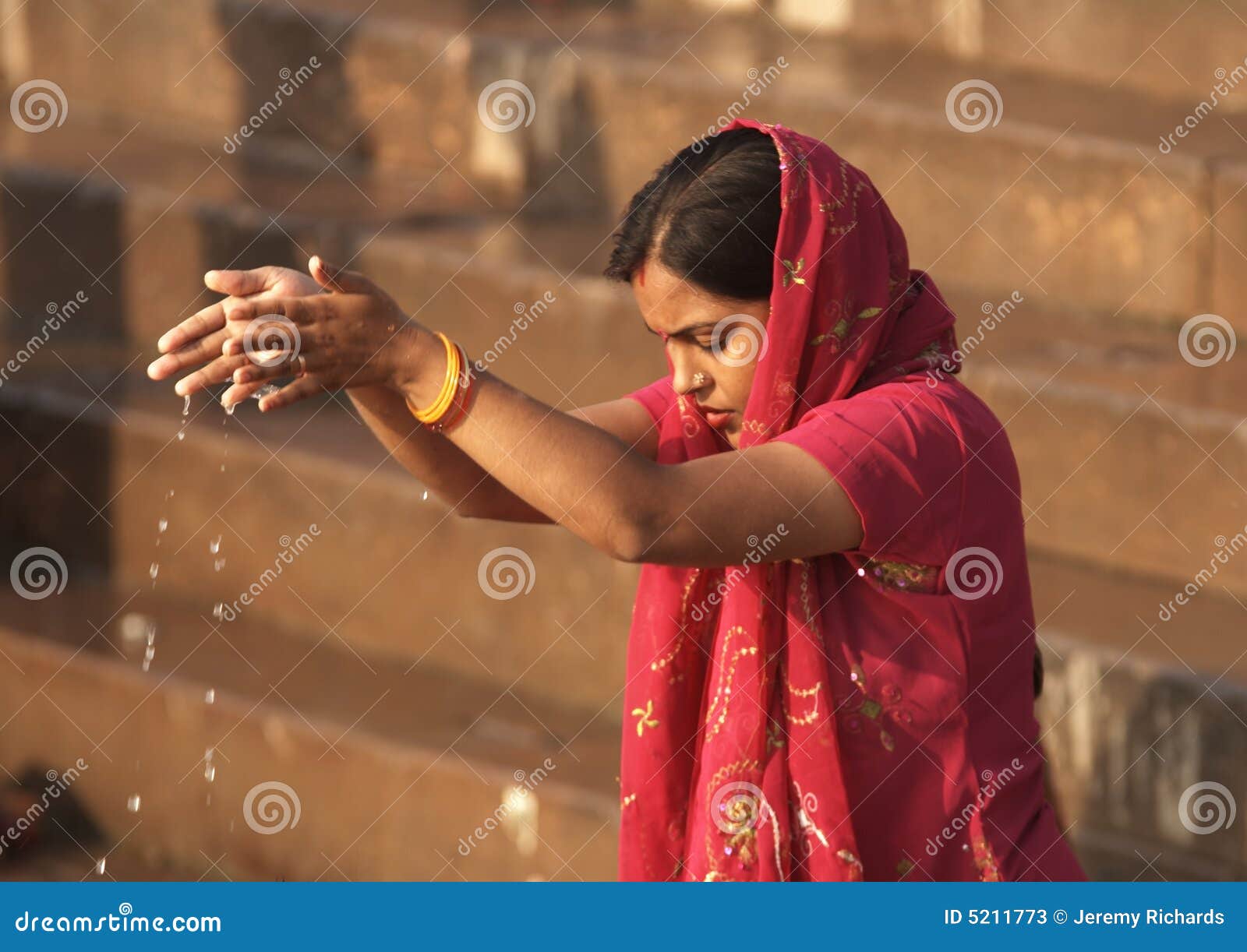 Varanasi, India: People Doing Random Activities At A Ganges River Bank ...