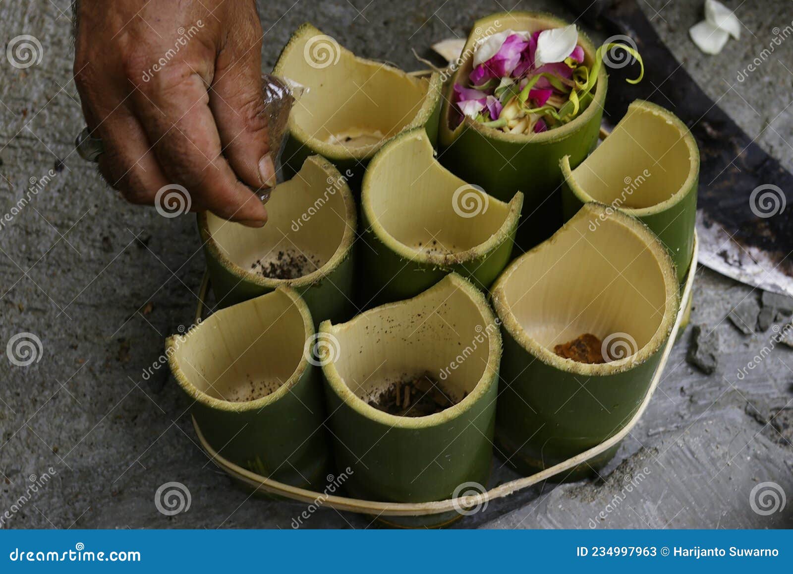 Offerings in a Local Traditional Ceremony in Java Stock Image - Image of religion, indonesia ...