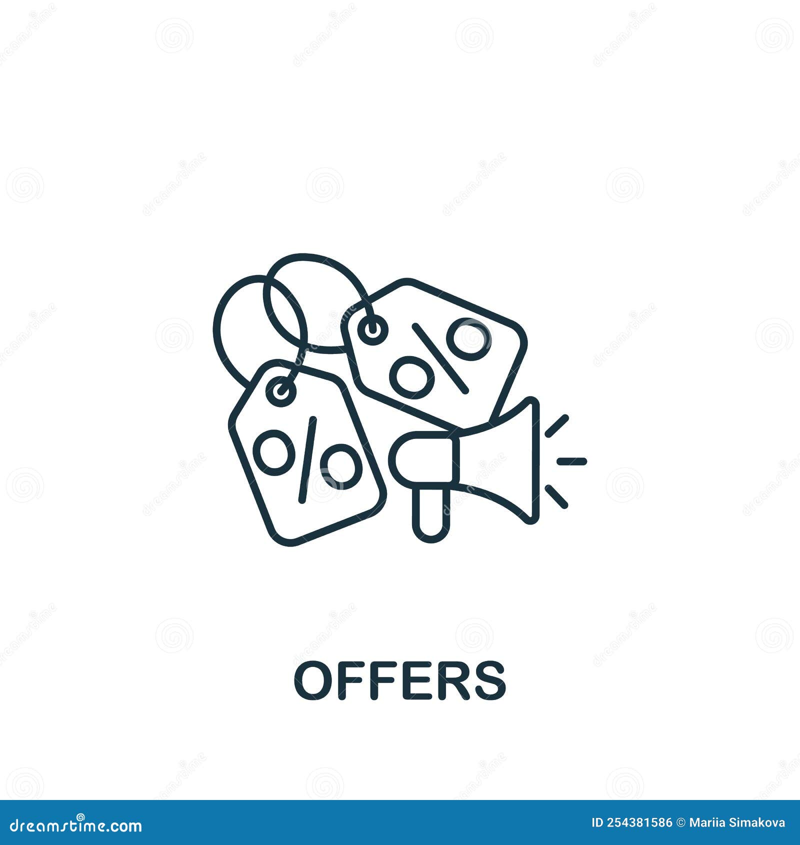 Offers Icon. Line Simple Line Retail Icon for Templates, Web Design and ...