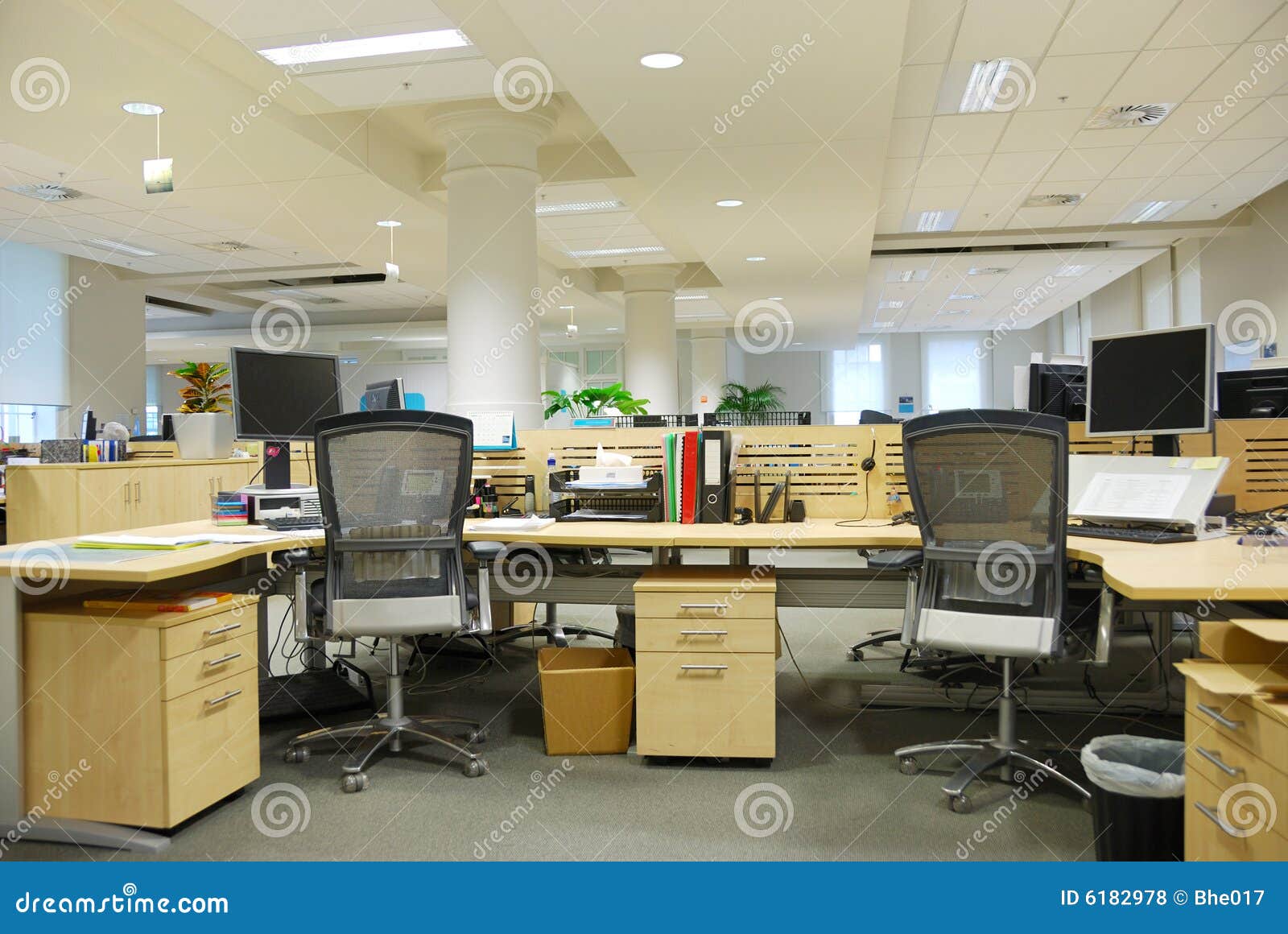 Office stock photo. Image of desk, computer, place, monitor - 6182978