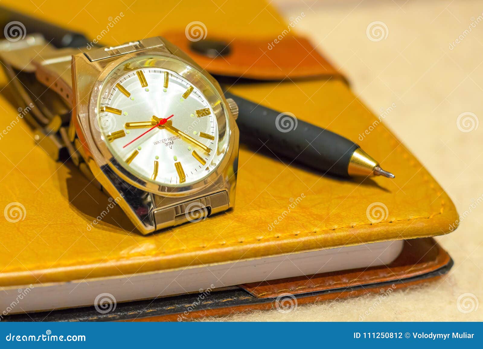 Office Accessories for Recording Important Information and Time Stock ...