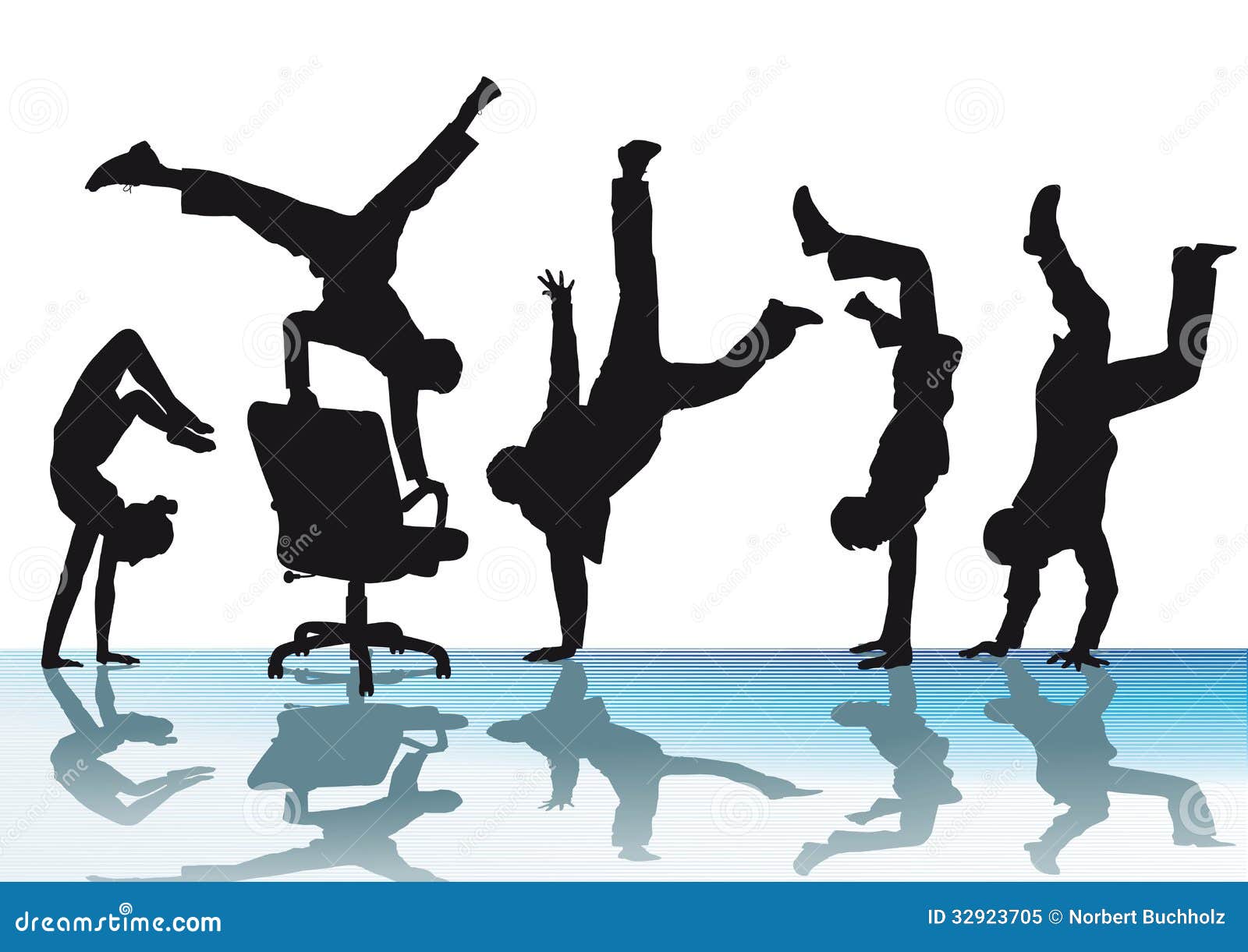 Office Acrobatics Royalty Free Stock Photo - Image: 32923705