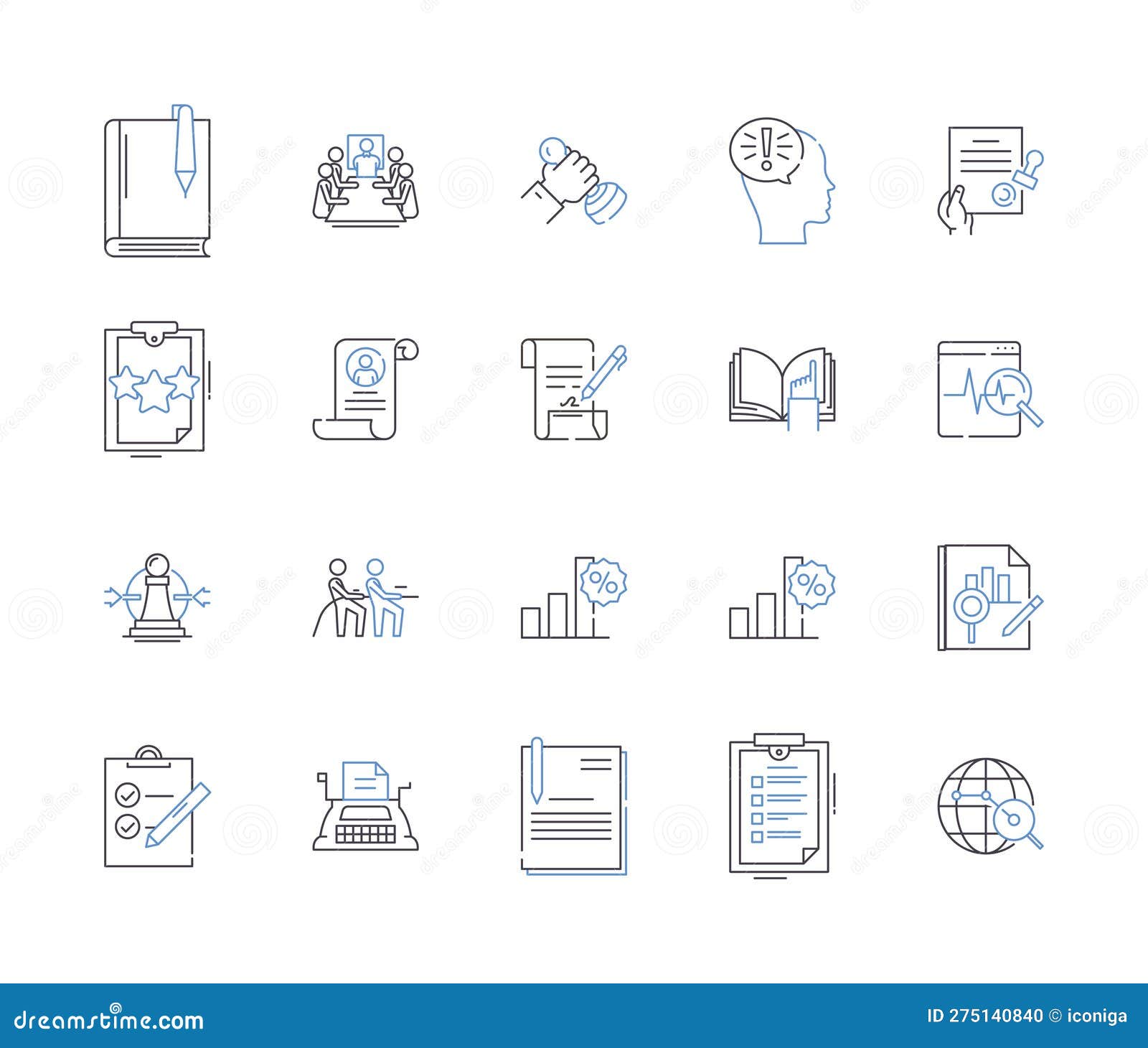 Office Administration Outline Icons Collection. Office, Administration ... Office Administration Outline Icons Collection. Office, Administration ...