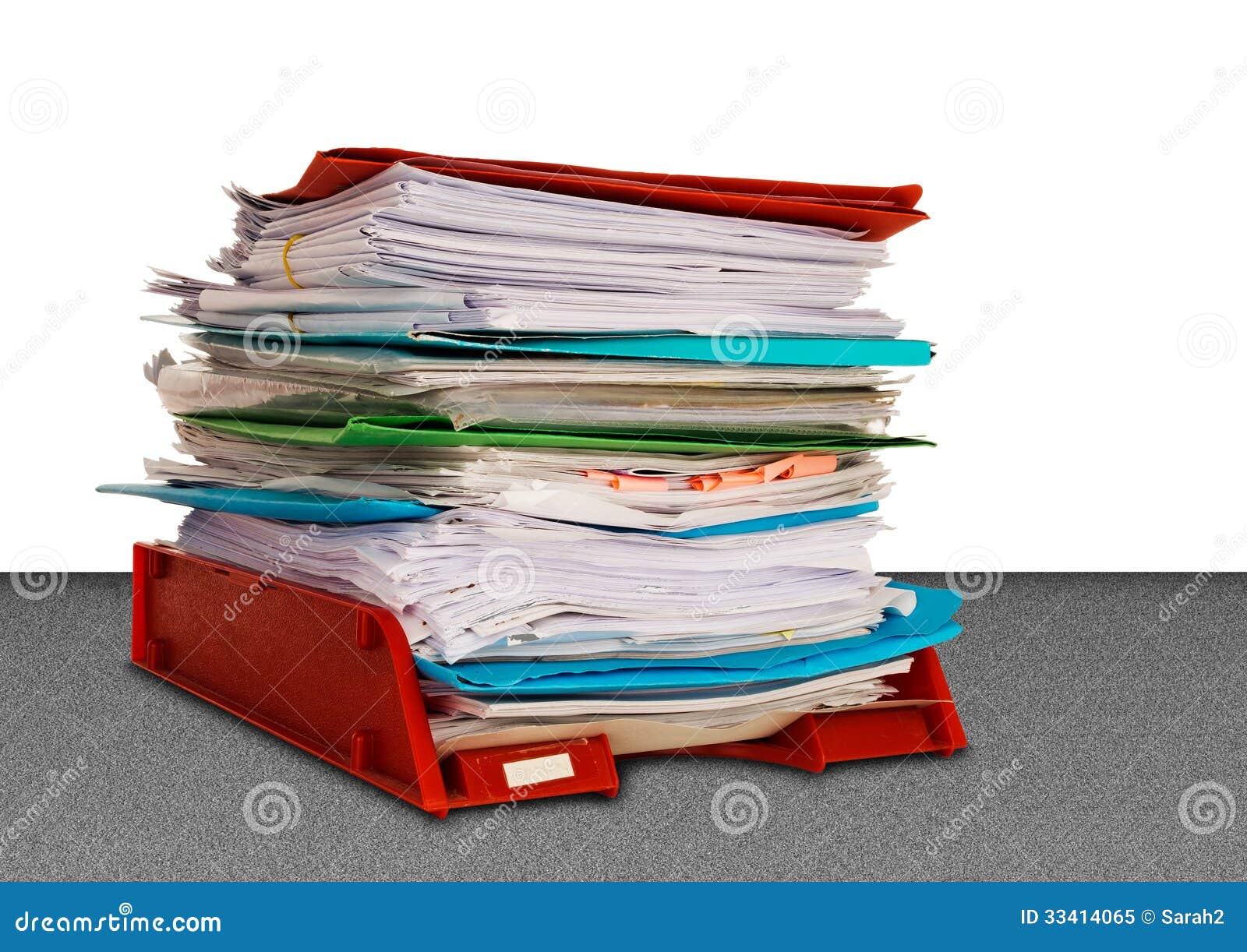 Office Administration in-tray Aka in Tray Isolated Over White Stock ...