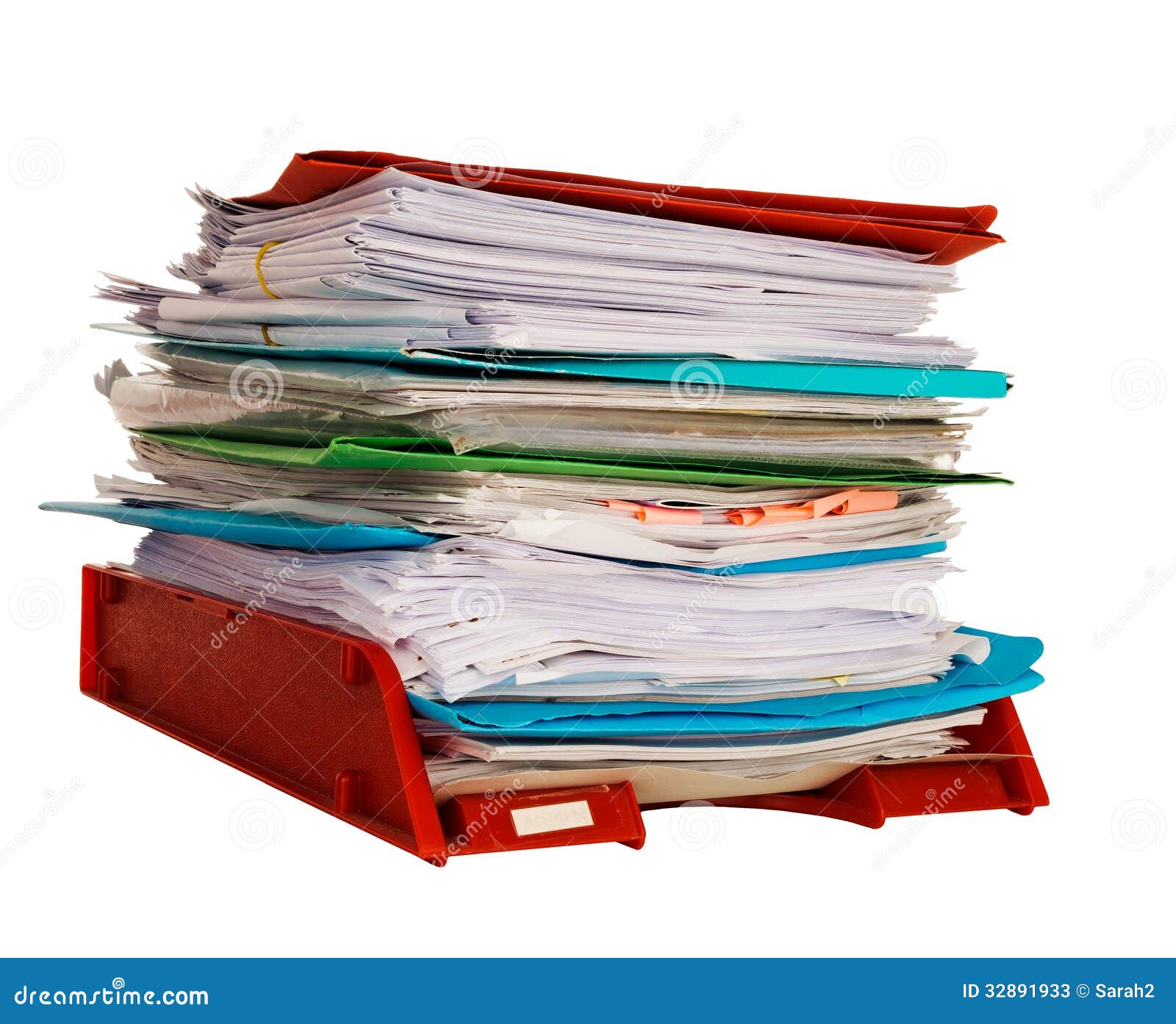 Office Administration in-tray Aka in Tray Isolated Over White Stock ...