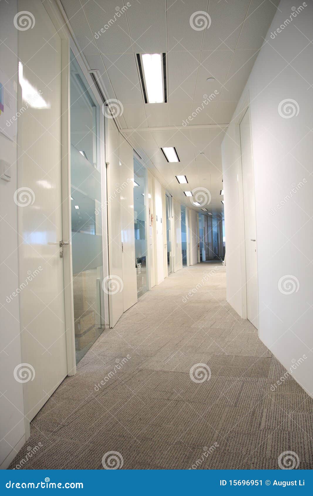 Office aisle stock image. Image of view, business, ceiling - 15696951