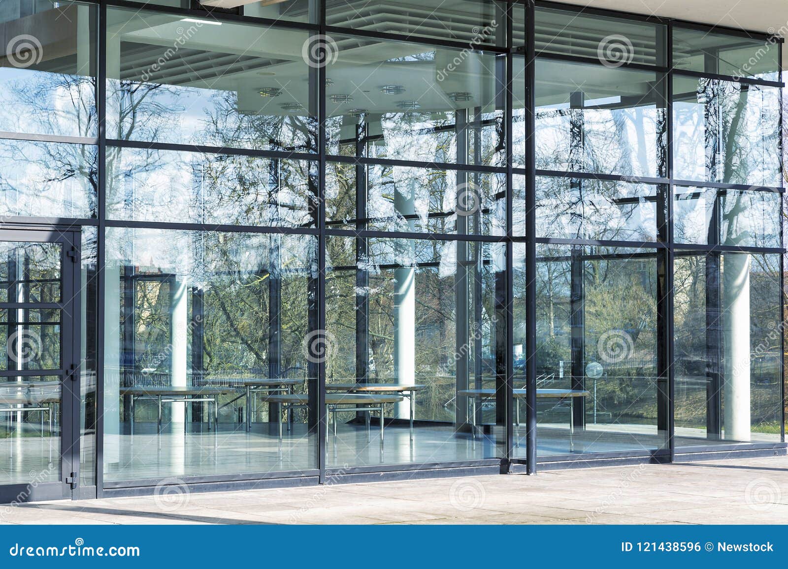 Modern Glass Building, Toned Image Stock Photo - Image of property ...