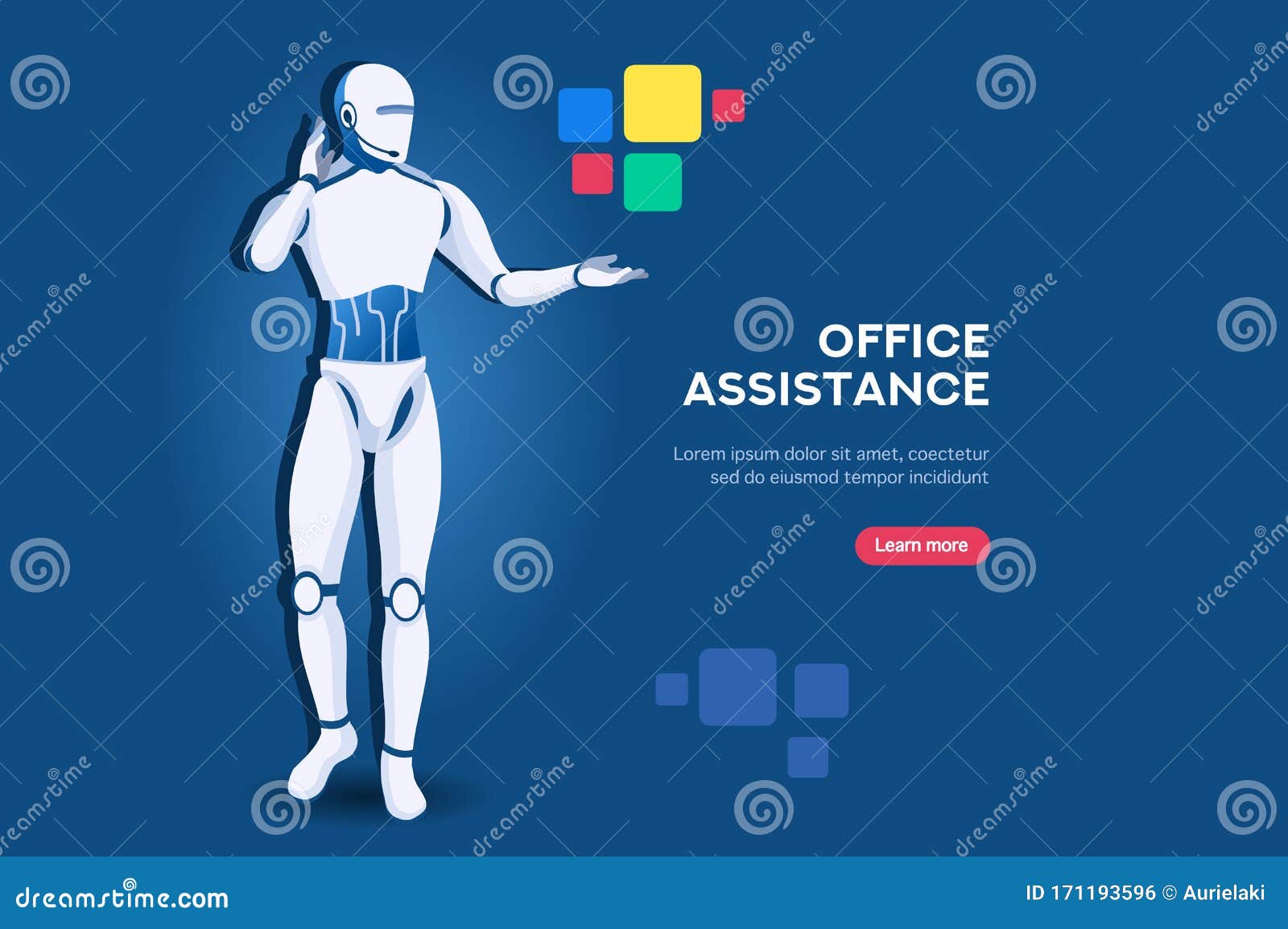 Office Assistance Computer Remote Symbol Stock Vector - Illustration of ...