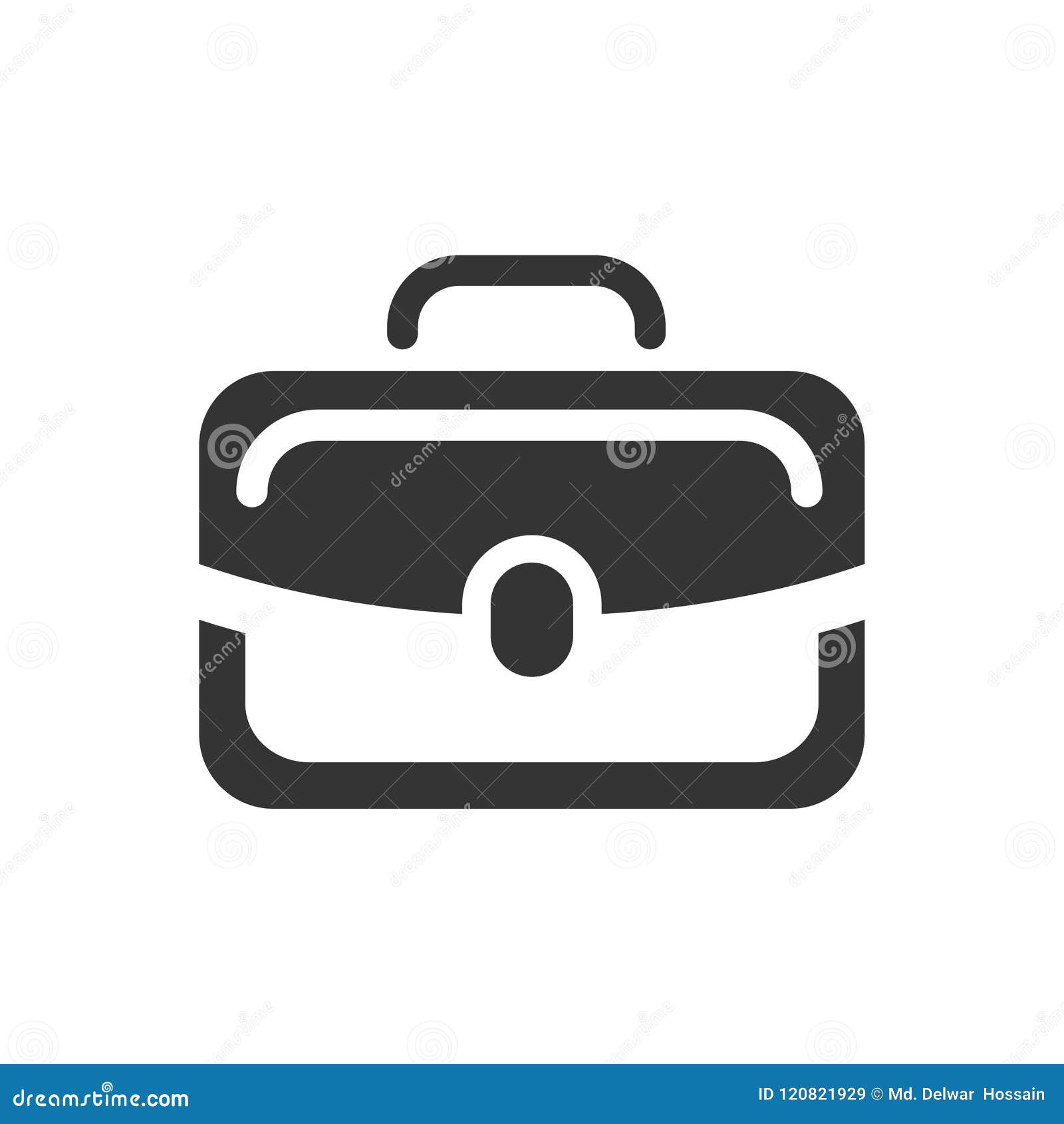 Office Bag Icon stock vector. Illustration of symbol - 120821929