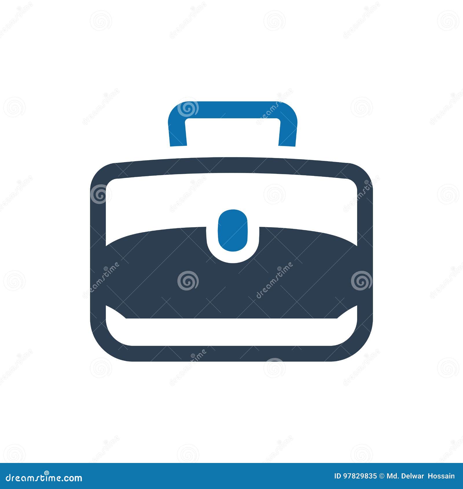Office Bag Icon stock vector. Illustration of symbol - 97829835