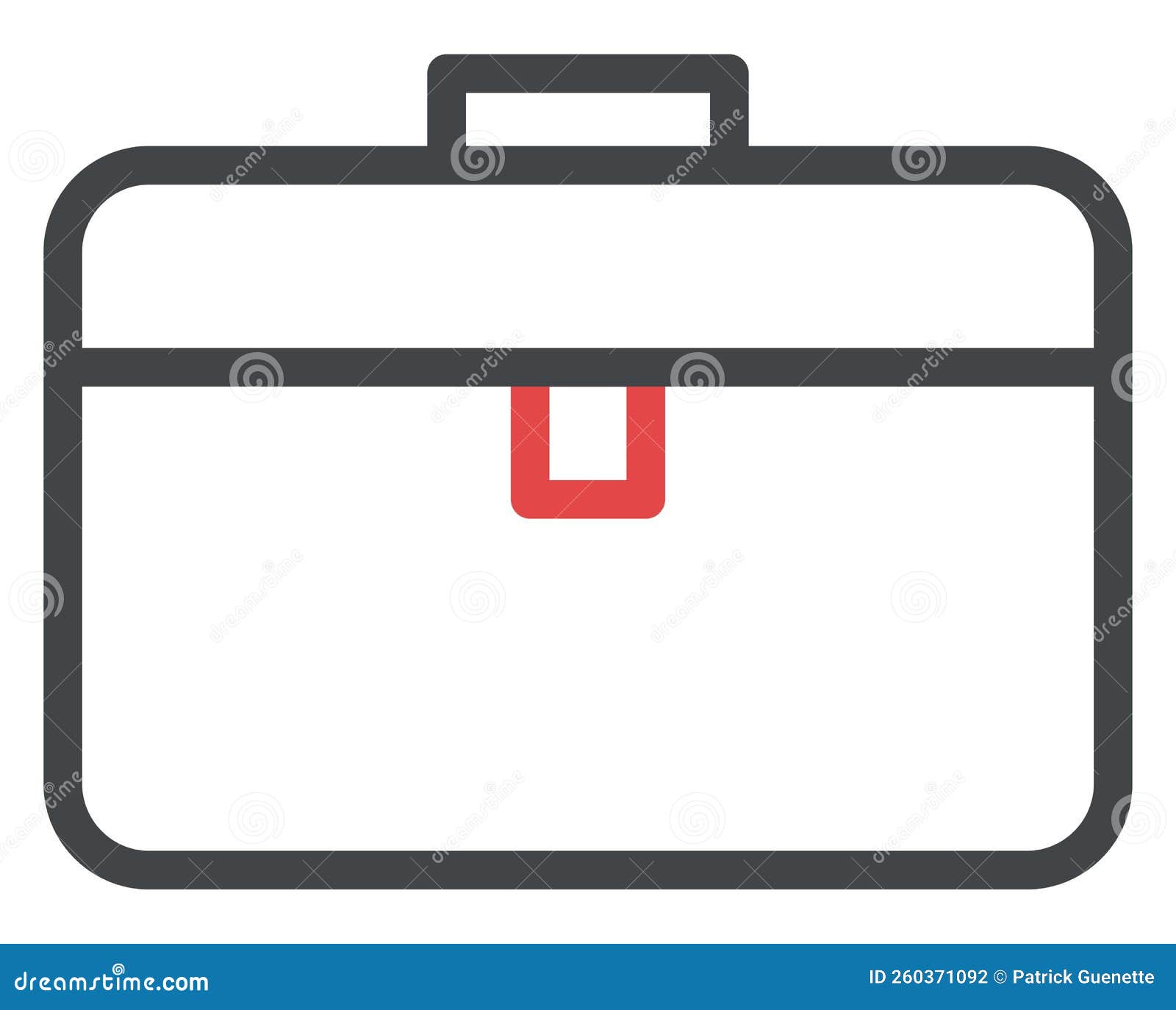 Office bag, icon stock vector. Illustration of concept - 260371092