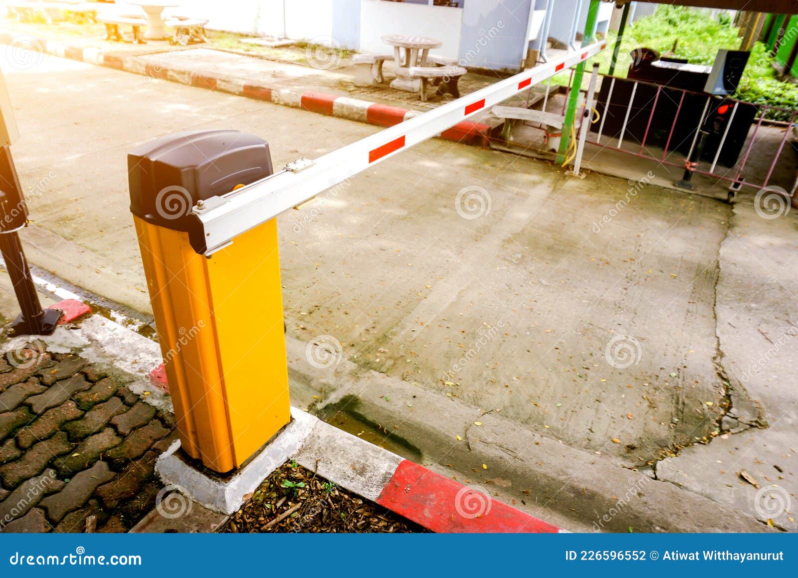 Office Barrier For Limiting The Entrance And Exit Of Cars Stock Photo ...